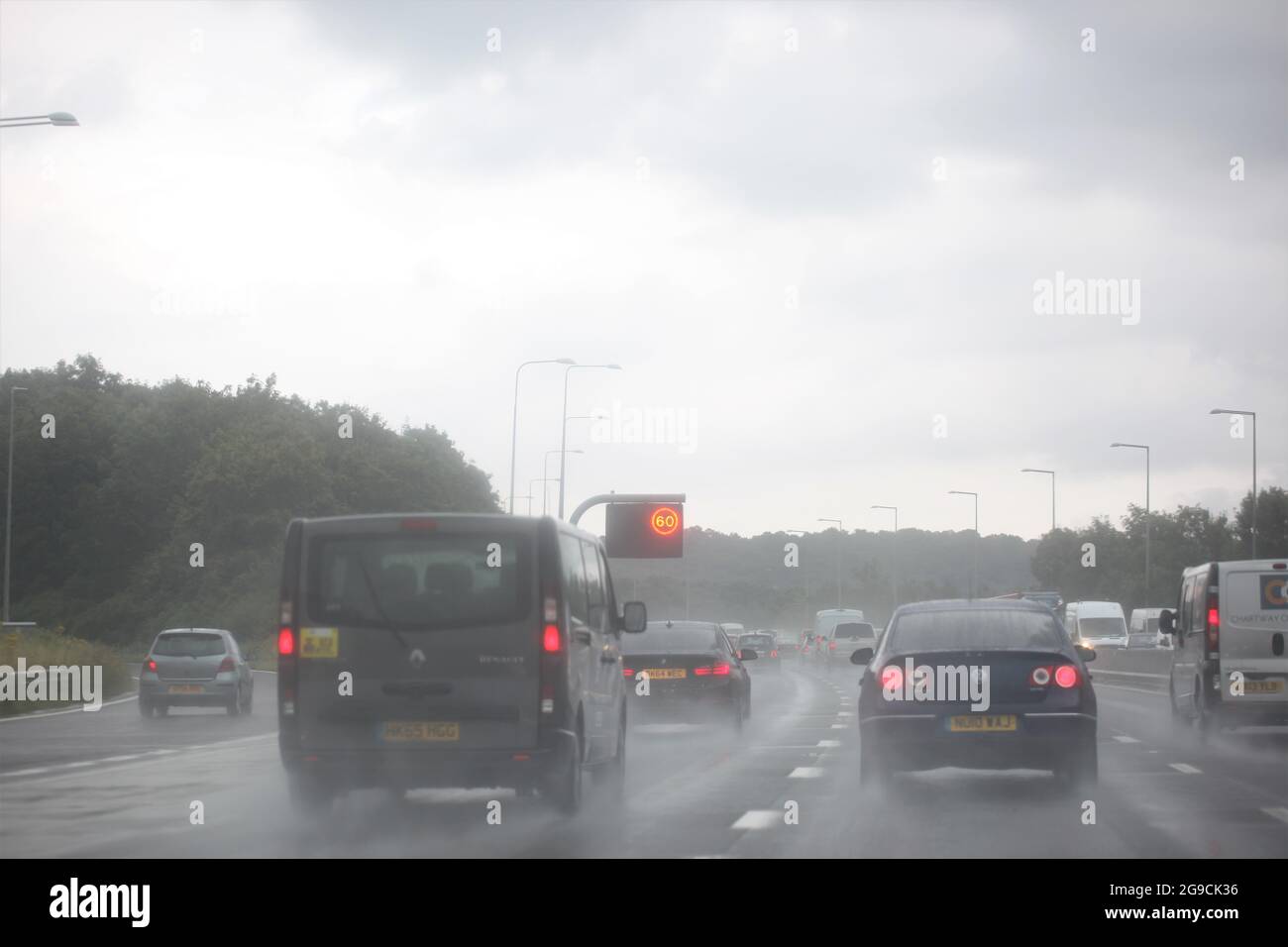 Driving in heavy rain motorway hi-res stock photography and images - Alamy