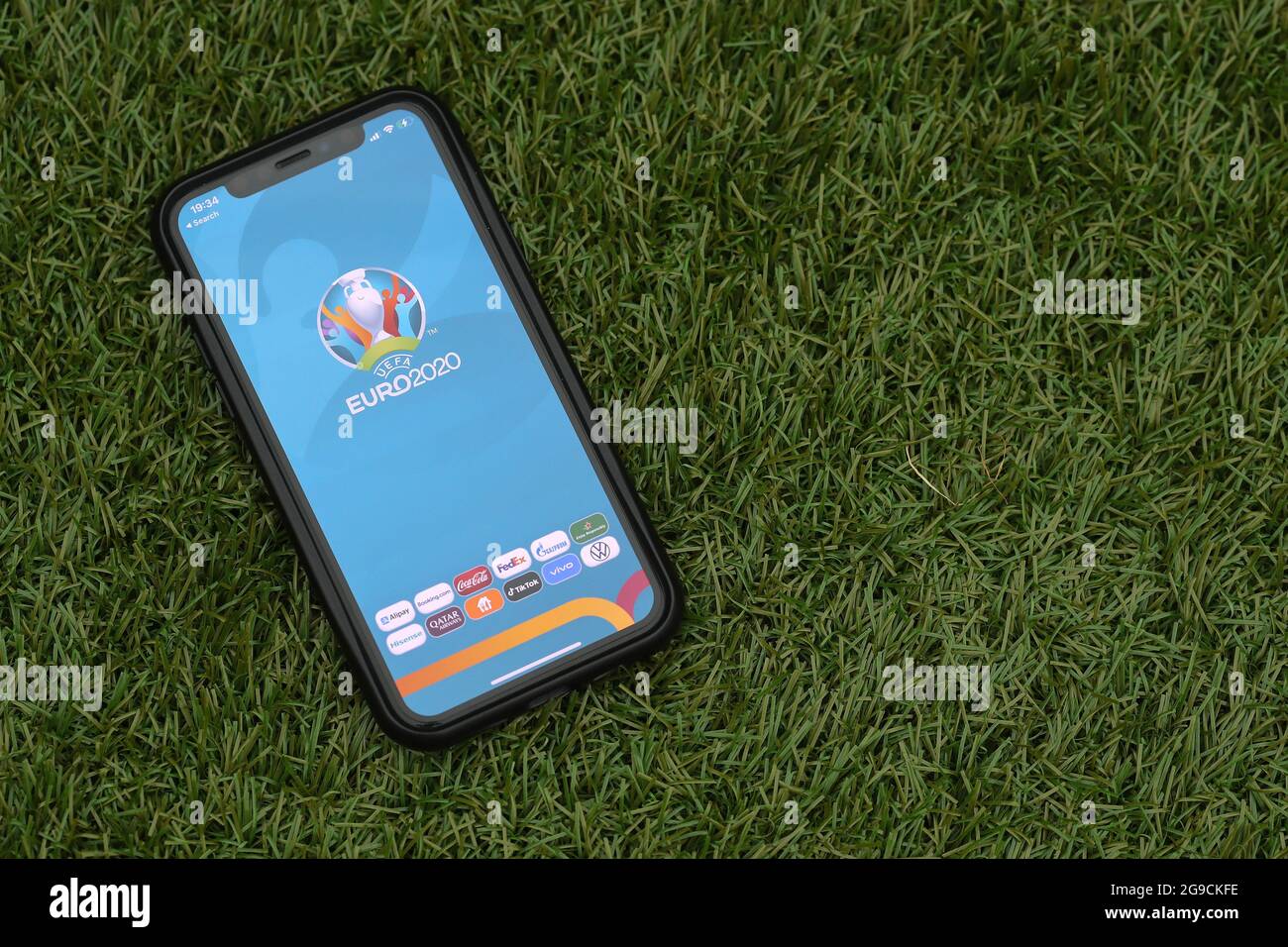 UEFA Euro 2020 Official phone App, Euro 2020 Final Previews, London, UK ...