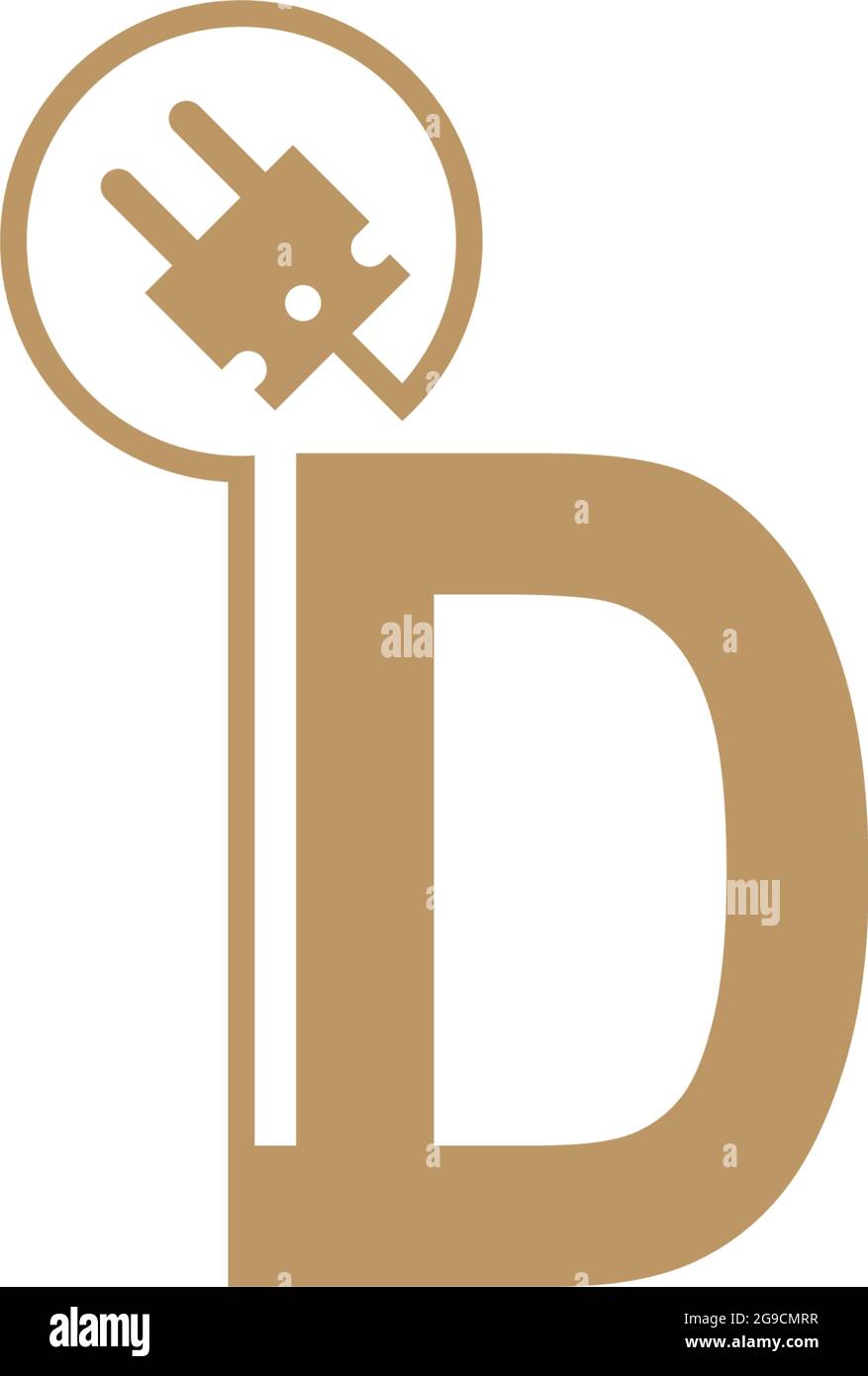 Power cable forming letter D logo icon template vector Stock Vector ...