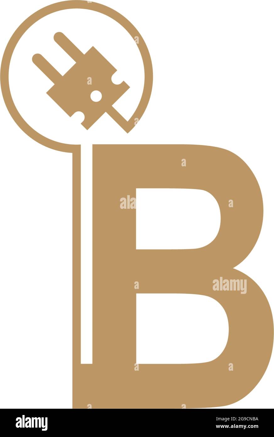 Power cable forming letter B logo icon template vector Stock Vector ...