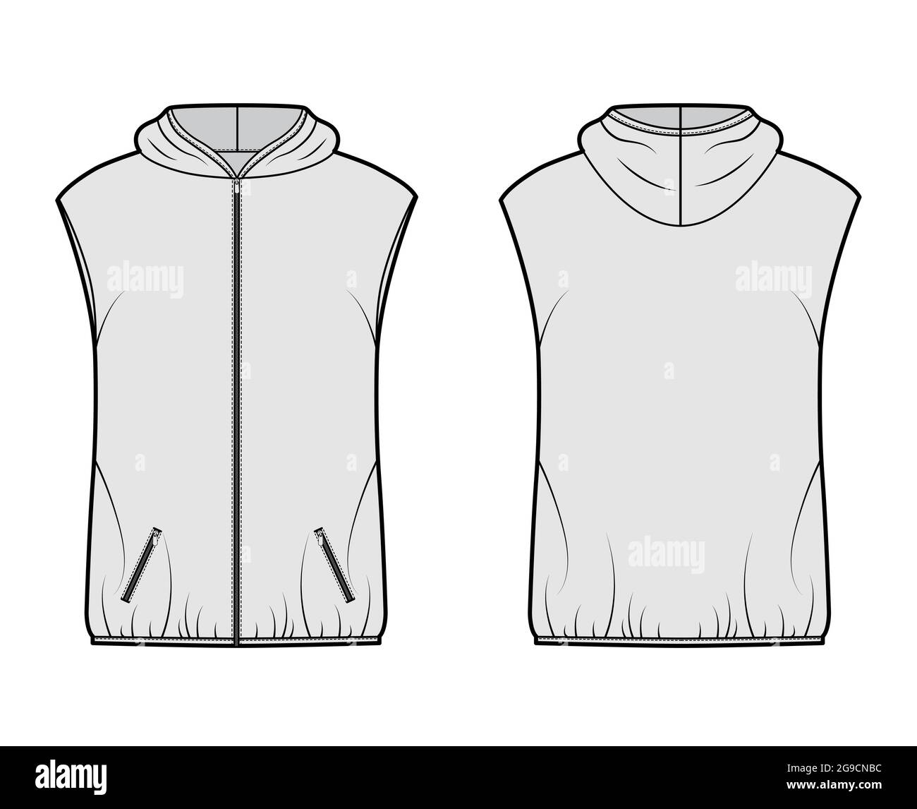 Hooded vest Stock Vector Images - Alamy