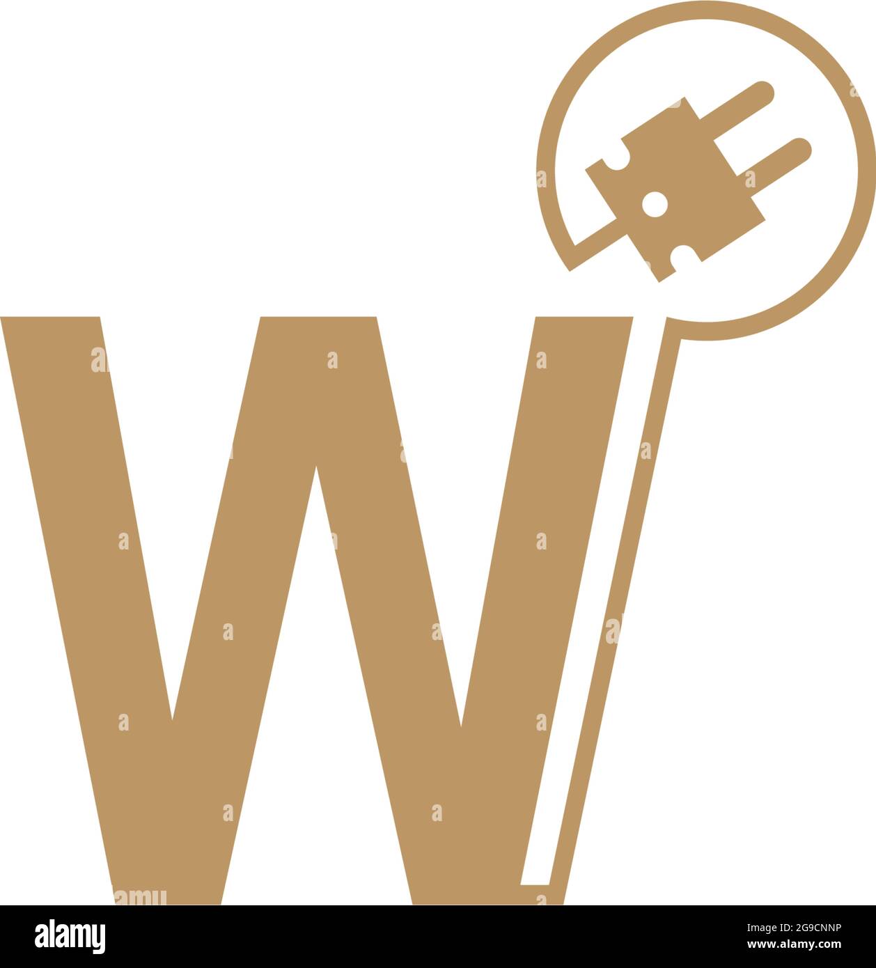 Power cable forming letter W logo icon template vector Stock Vector ...