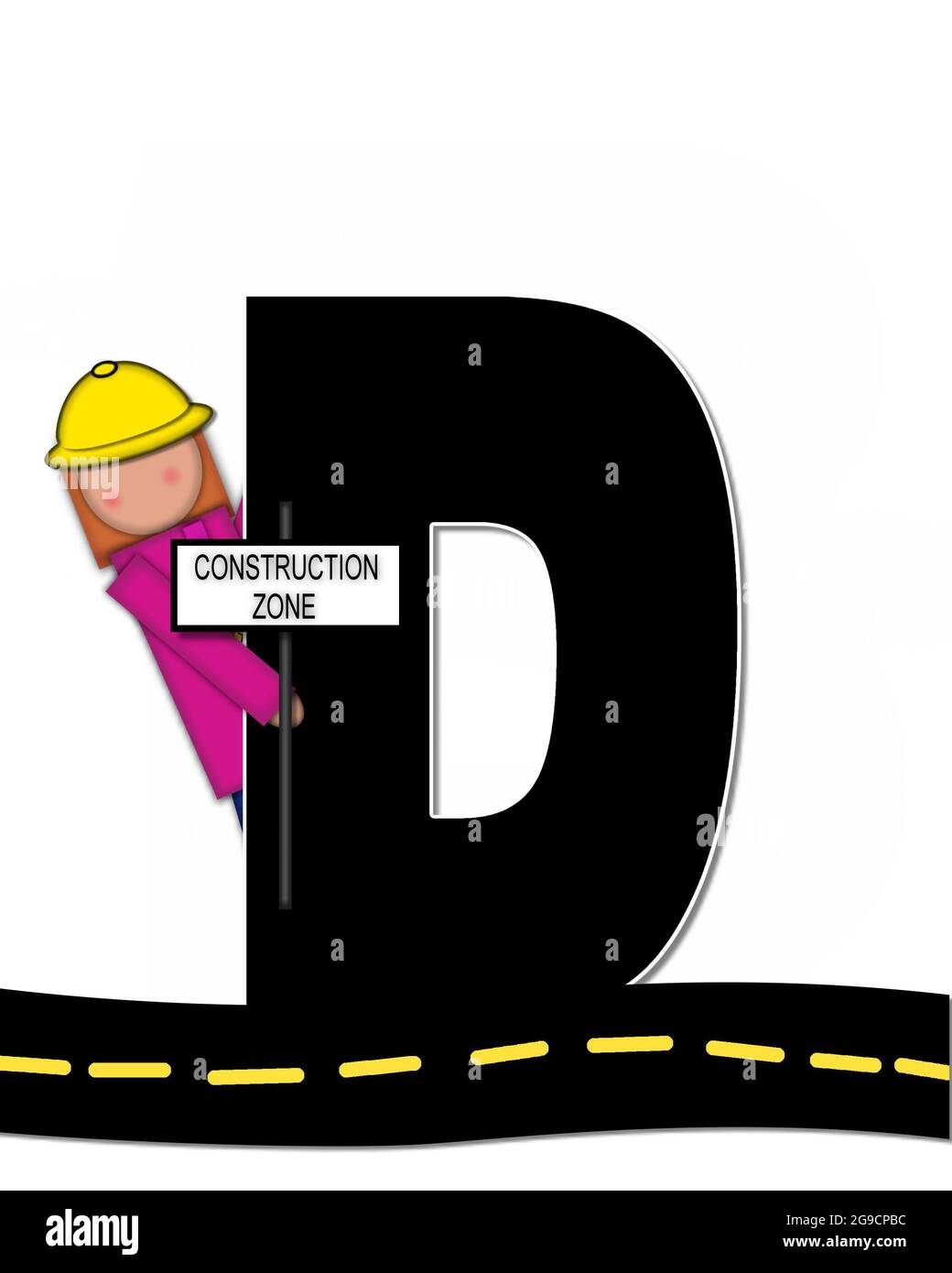 The letter D, in the alphabet set "Children Highway Construction," is ...