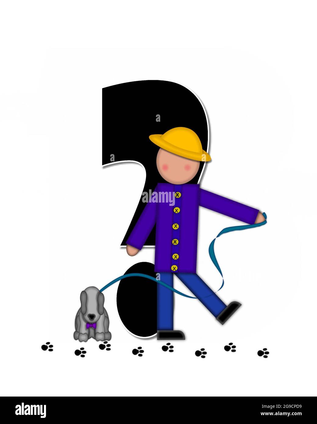 Question mark, in alphabet set "Children My Pets" is black. Letters are ...