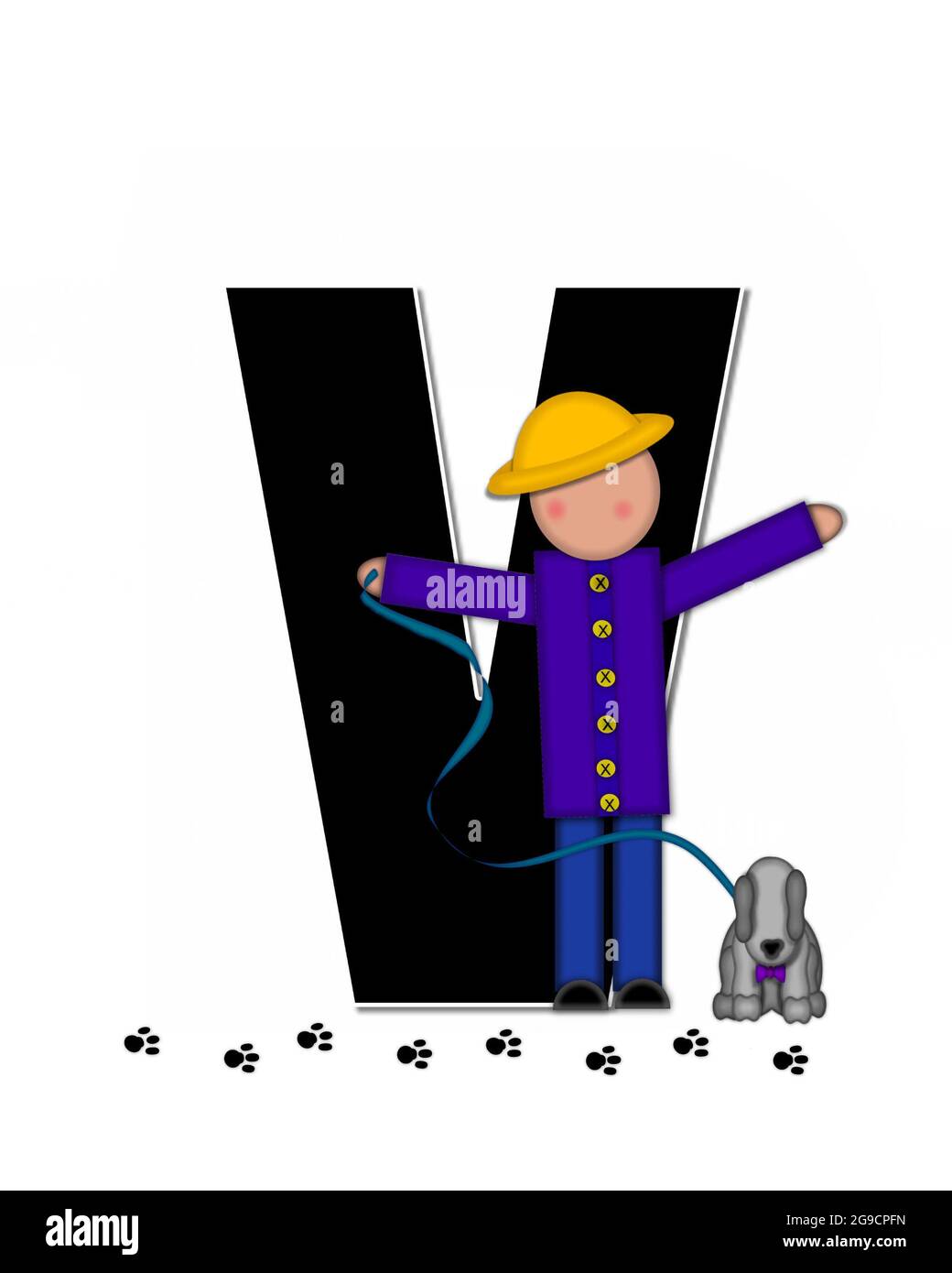 Children holding alphabet letters hi-res stock photography and images ...