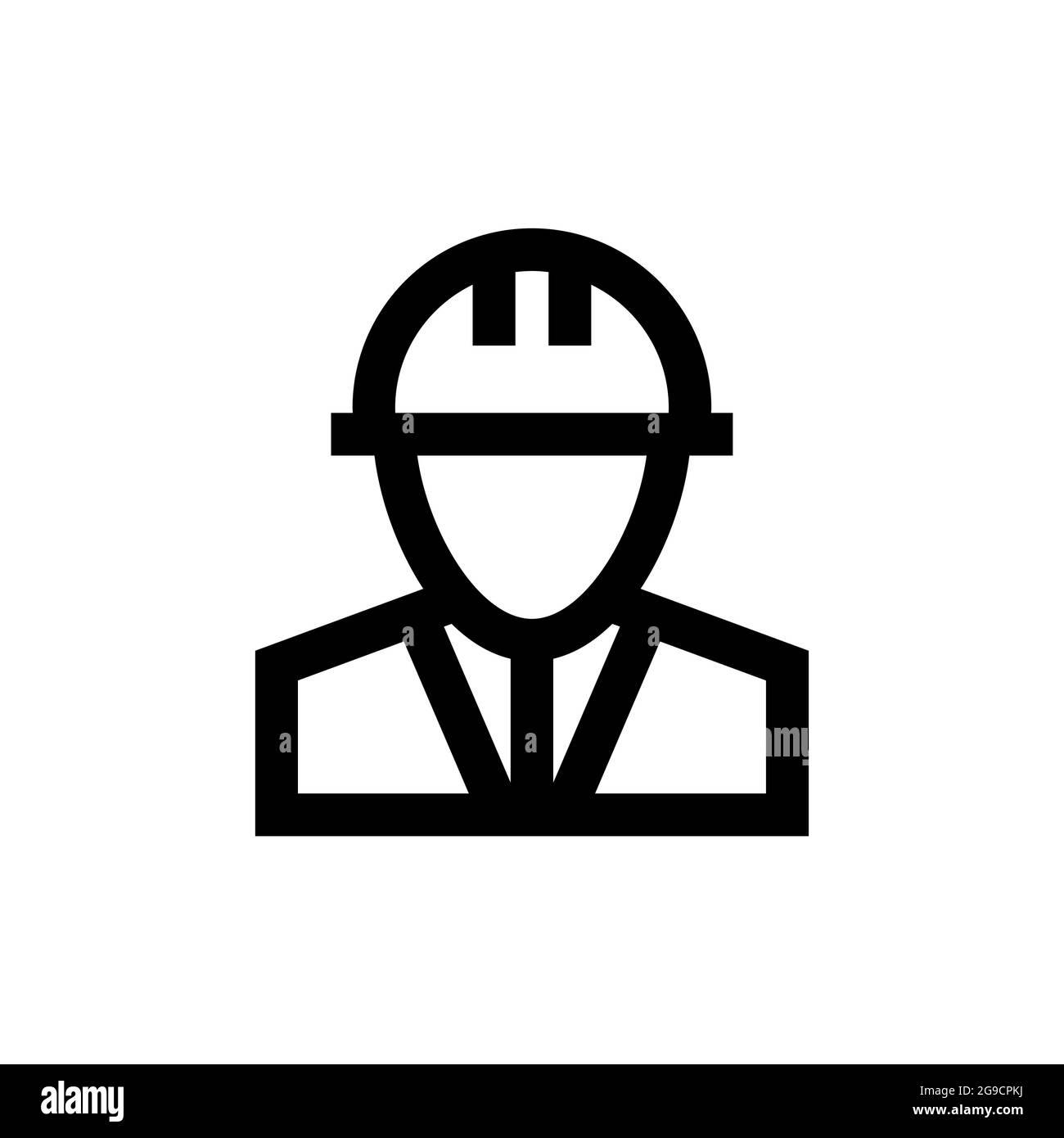 Outline icon Engineer emblem. Vector clipart Stock Vector Image & Art ...