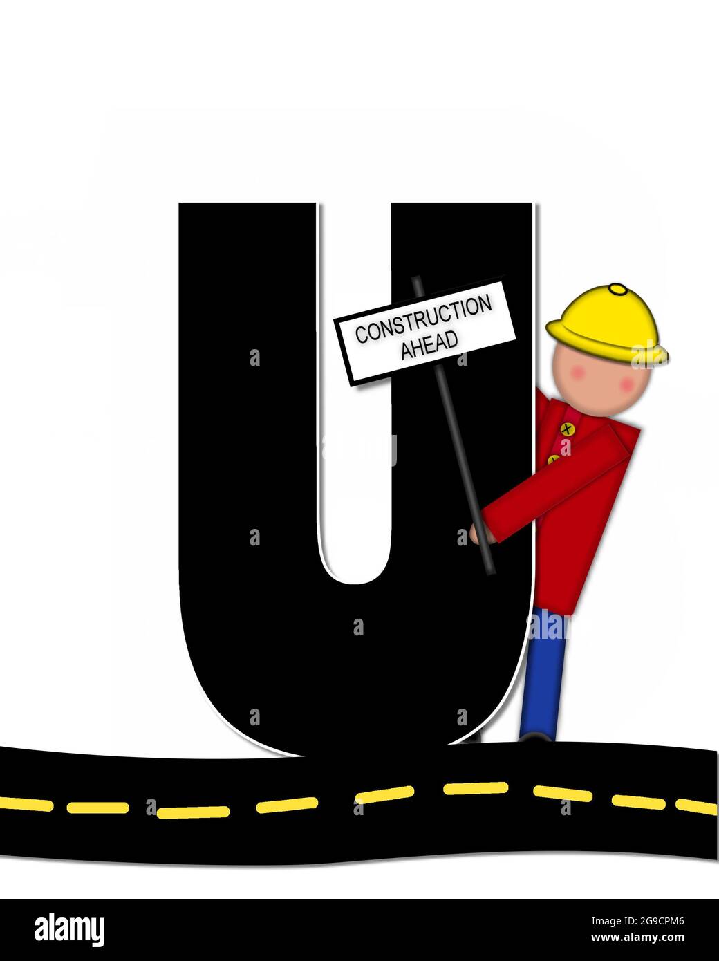 The letter U, in the alphabet set "Children Highway Construction," is ...
