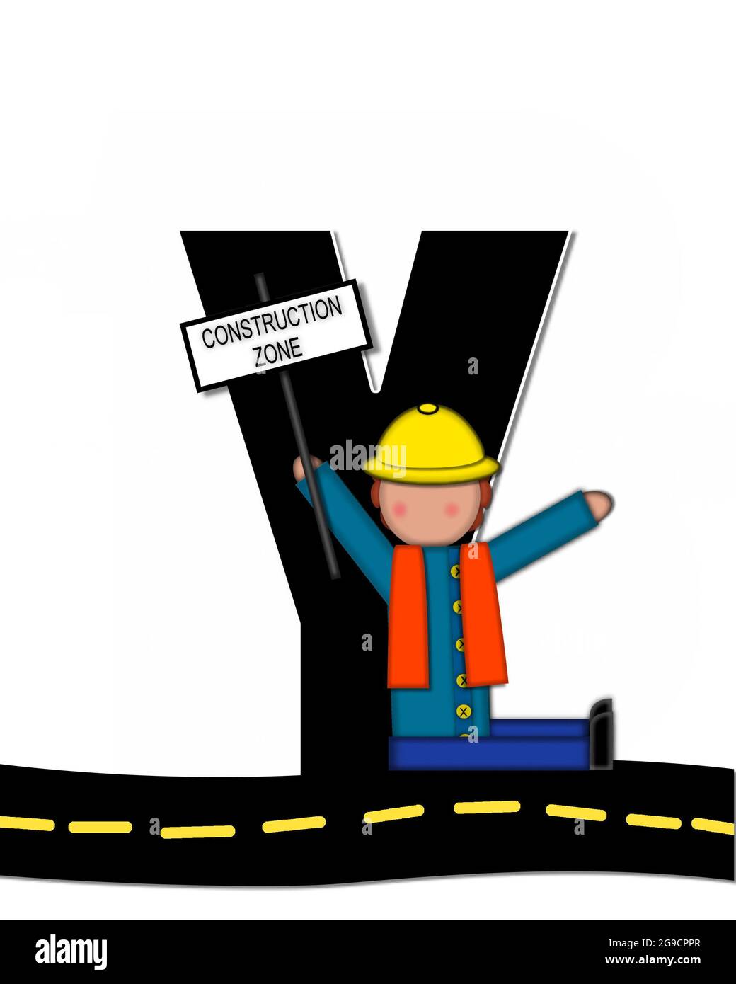 The letter Y, in the alphabet set "Children Highway Construction," is ...