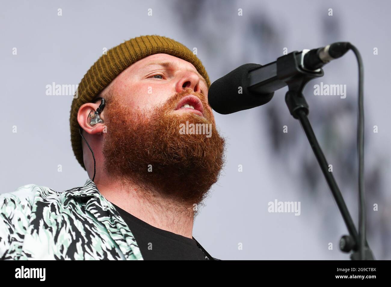 Tom Walker performs on the main stage during day three of Tramlines ...