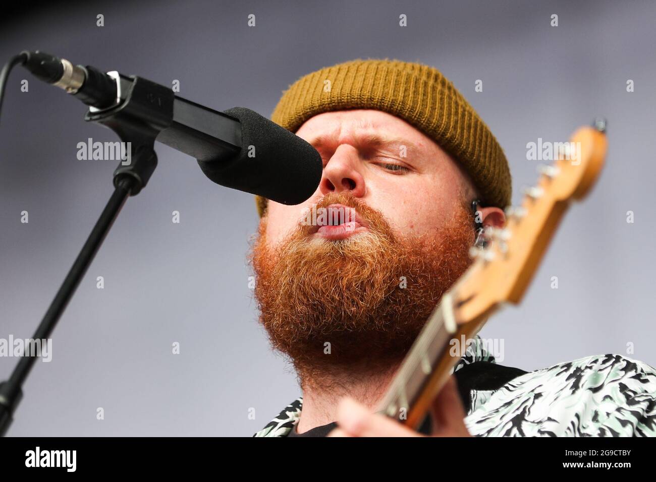 Tom Walker performs on the main stage during day three of Tramlines ...