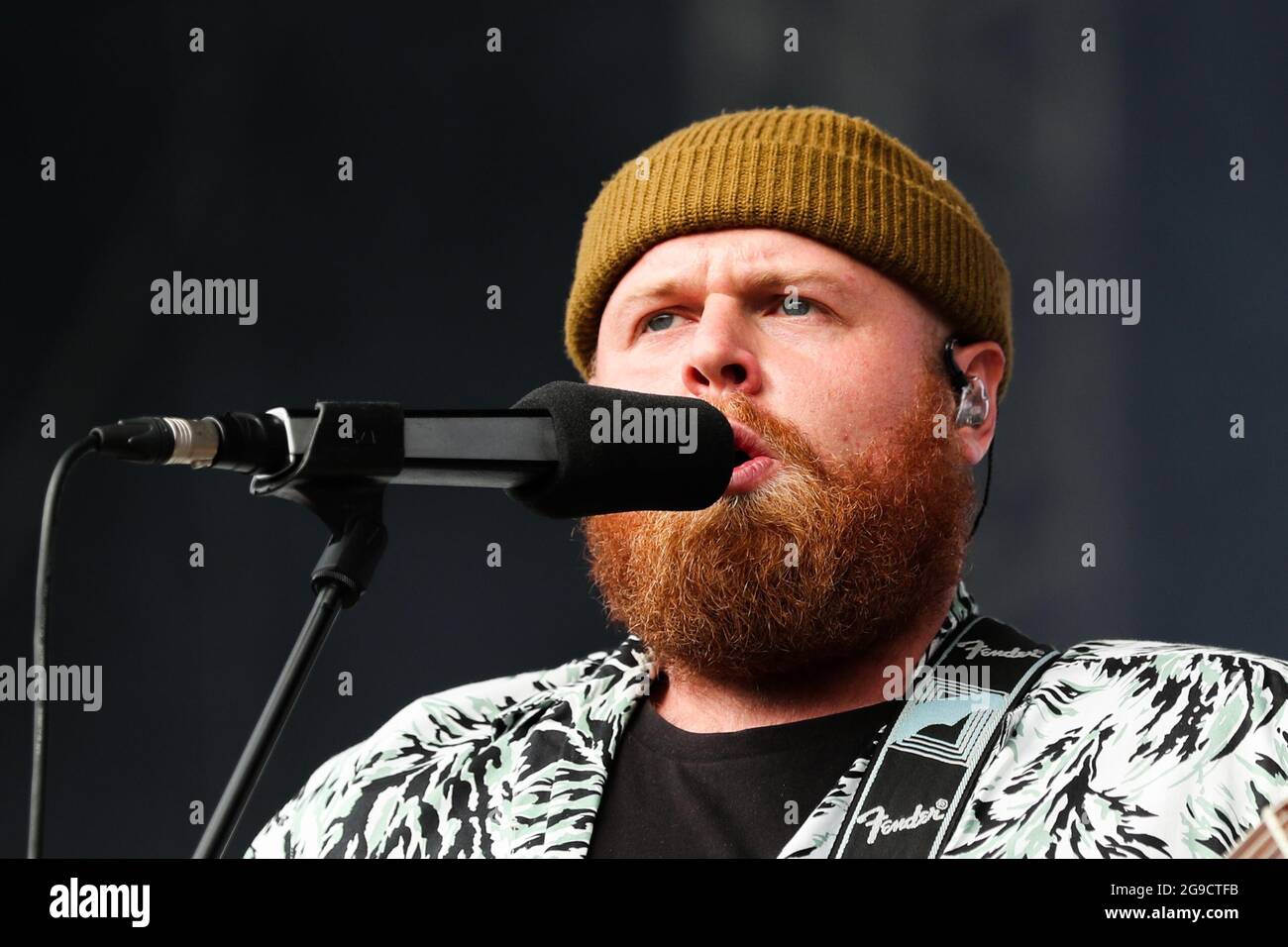 Tom Walker performs on the main stage during day three of Tramlines ...