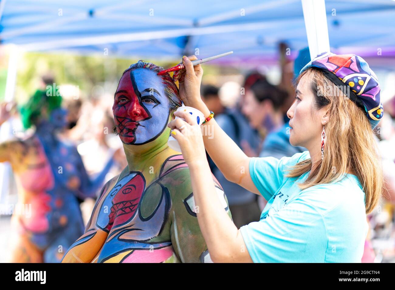 Nyc bodypainting day hi-res stock photography and images - Alamy