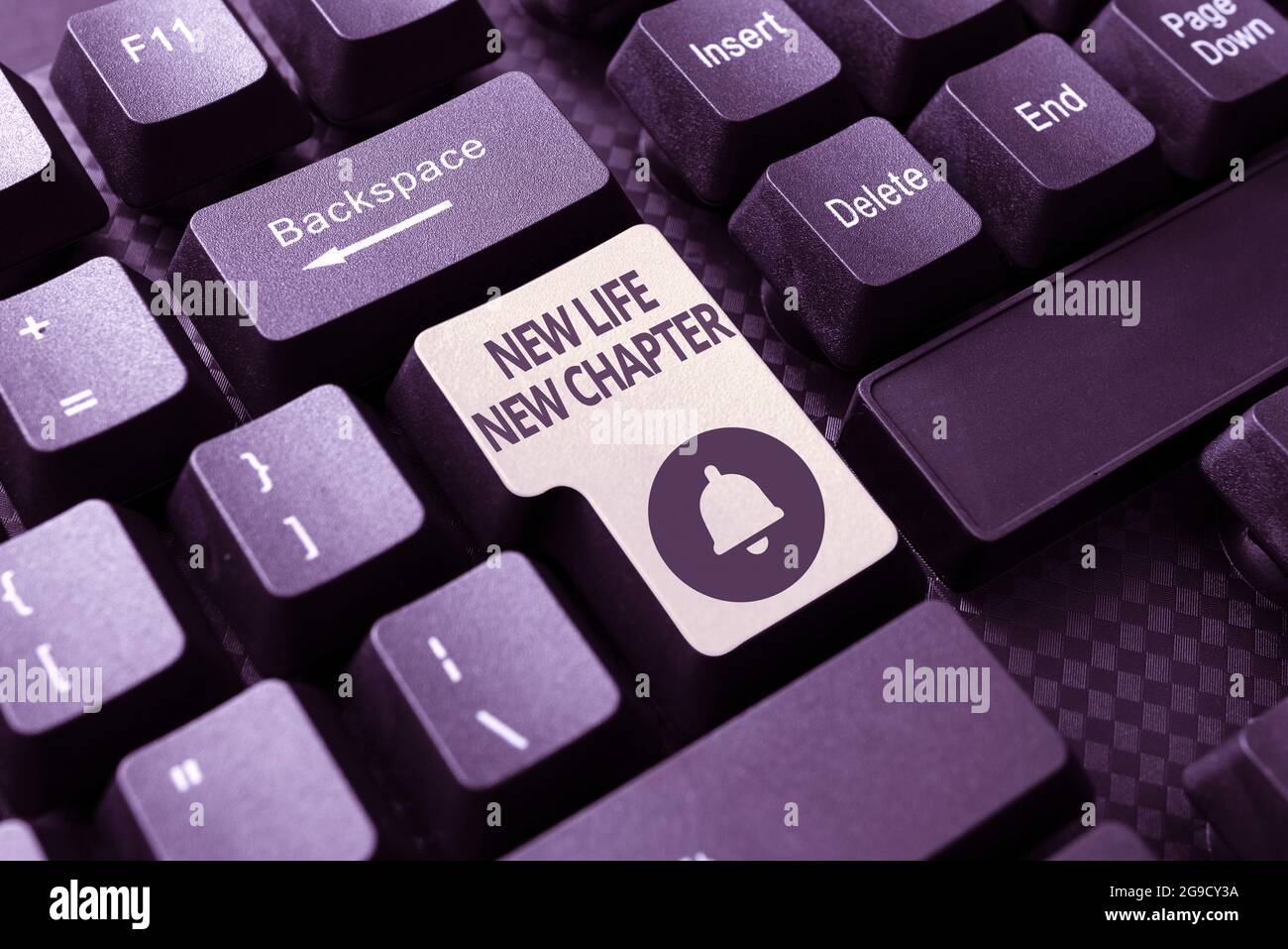 Hand writing sign New Life New Chapter. Business overview modification ...