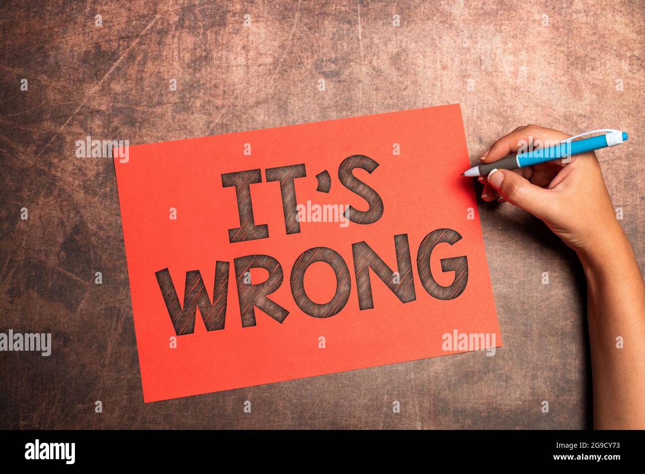 Inspiration showing sign Its Wrong. Word for the reaction of the wrong ...