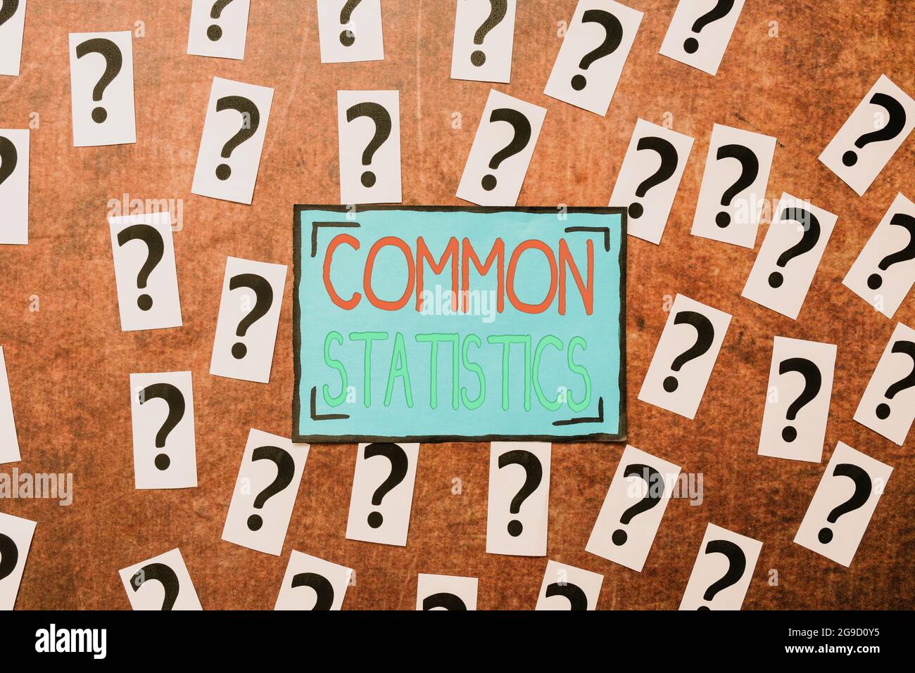 Hand writing sign Common Statistics. Word for deals with collection ...