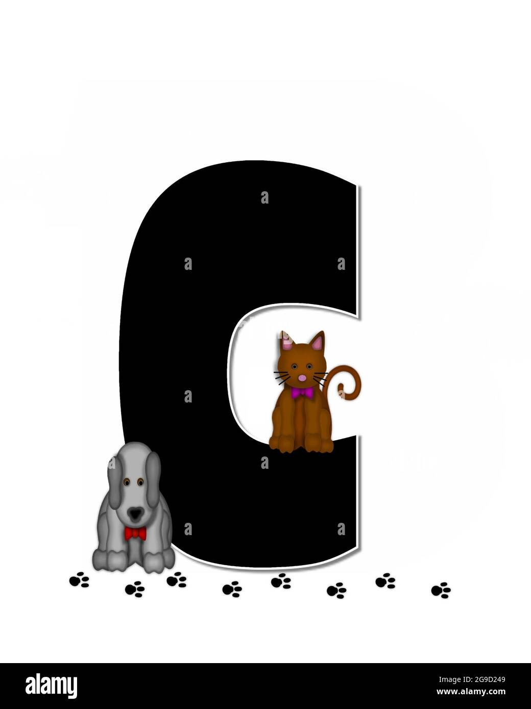 Big cat paw prints Cut Out Stock Images & Pictures - Alamy