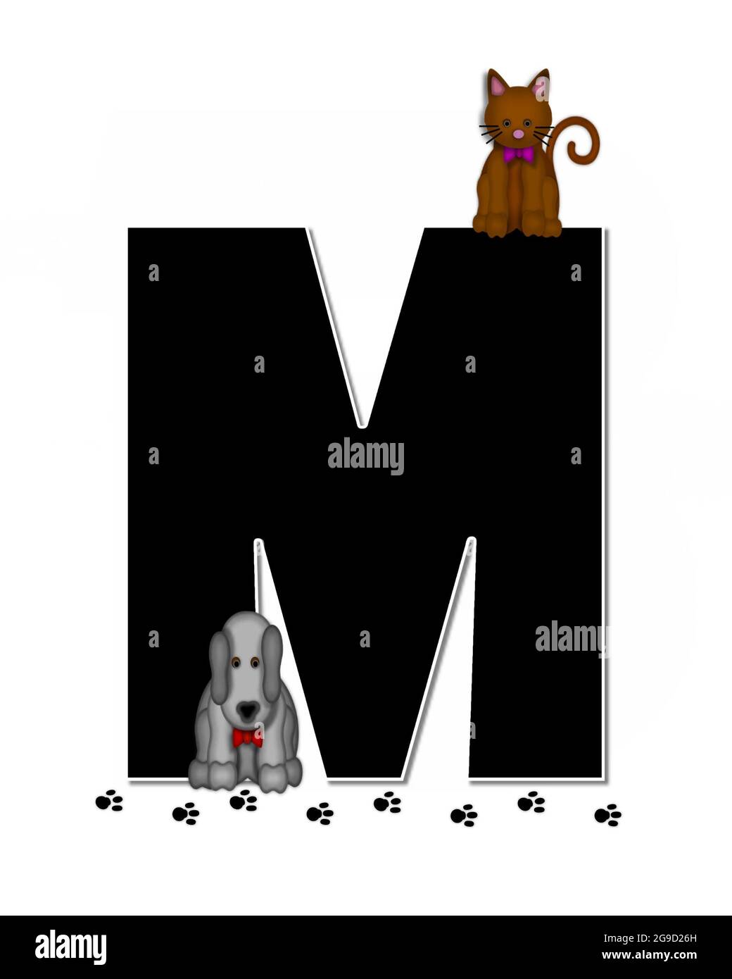 Big cat paw prints Cut Out Stock Images & Pictures - Alamy