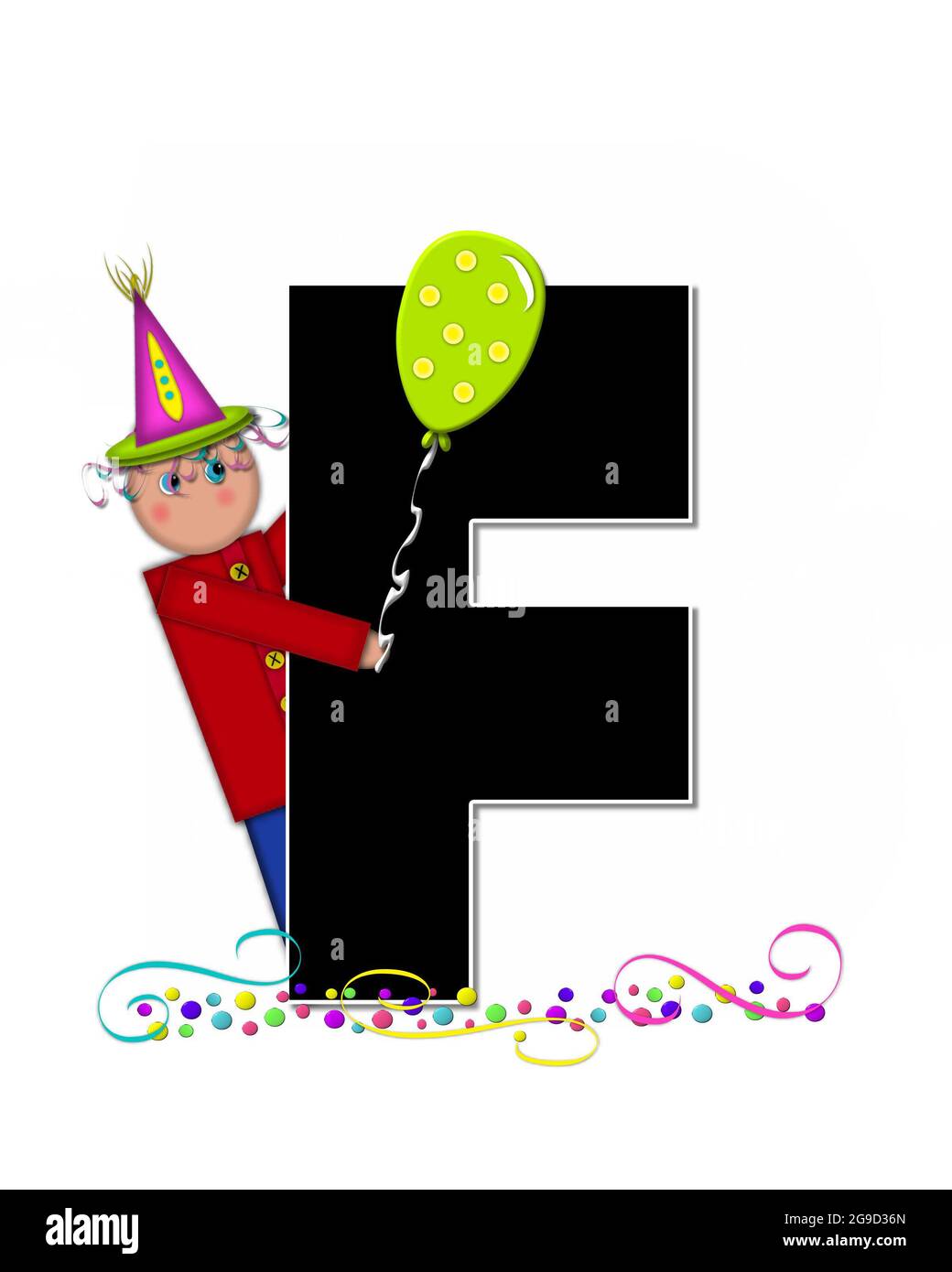 The letter F, in the alphabet set "Children Birthday Celebration" is ...