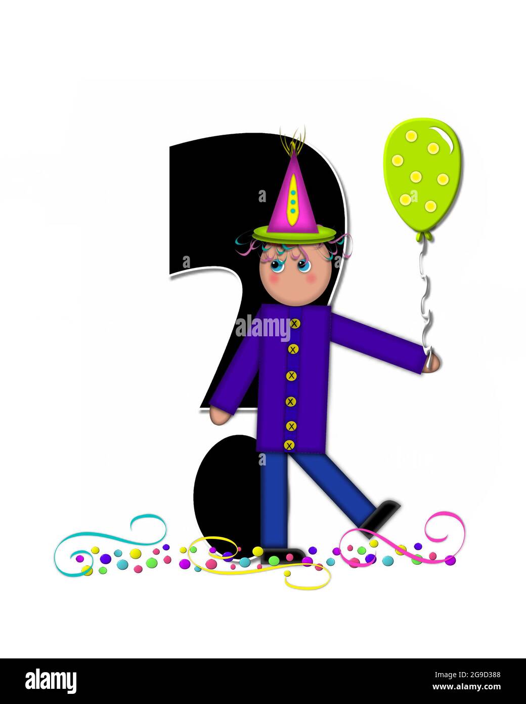 Question mark, in the alphabet set "Children Birthday Celebration" is ...