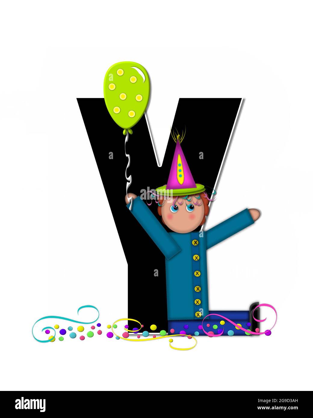 The letter Y, in the alphabet set "Children Birthday Celebration" is ...
