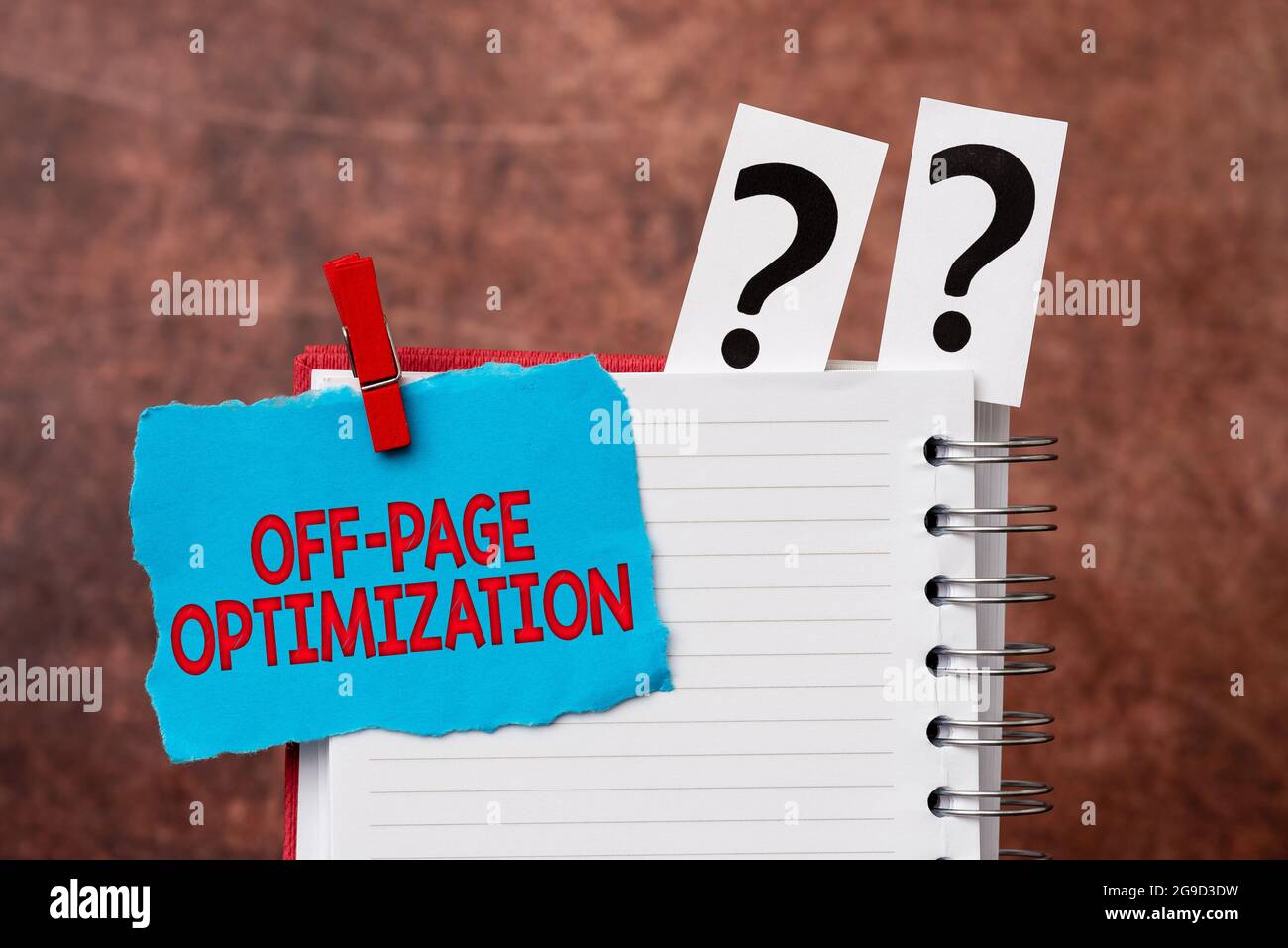 Hand writing sign Off Page Optimization. Word Written on set of ...