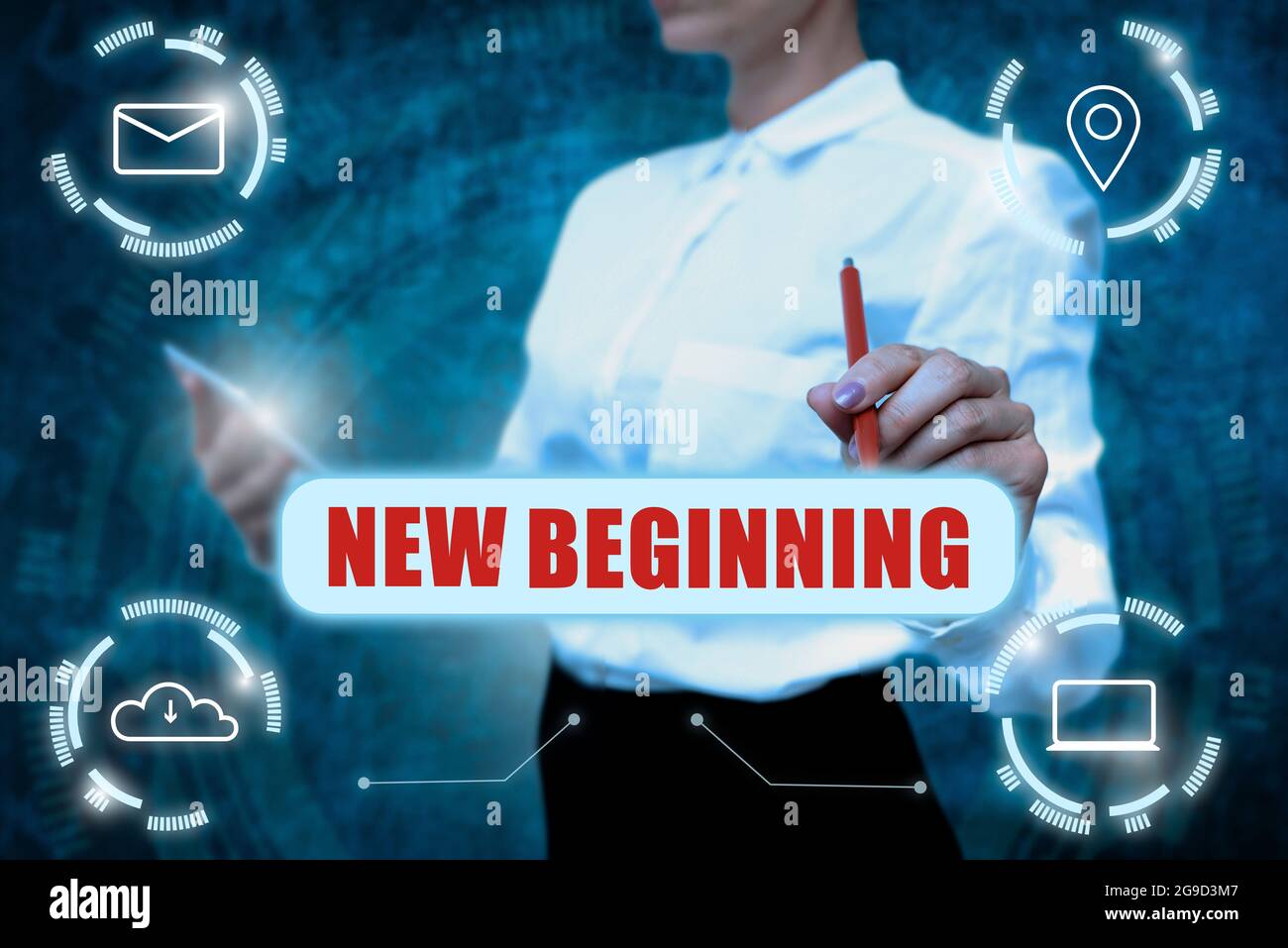 Hand writing sign New Beginning. Business idea Different Career or ...