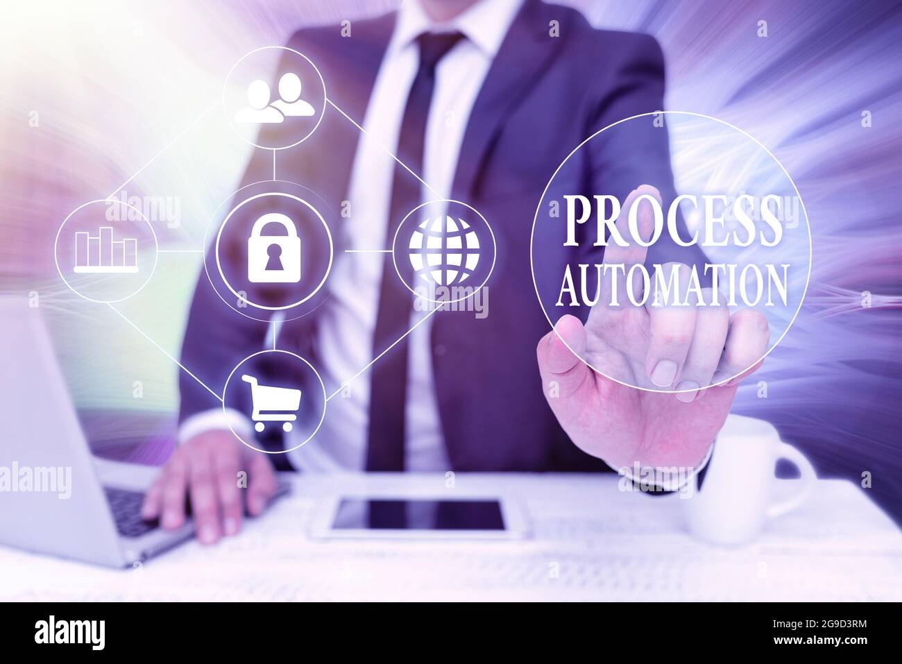 Writing Displaying Text Process Automation Word Written On The Use Of Technology To Automate