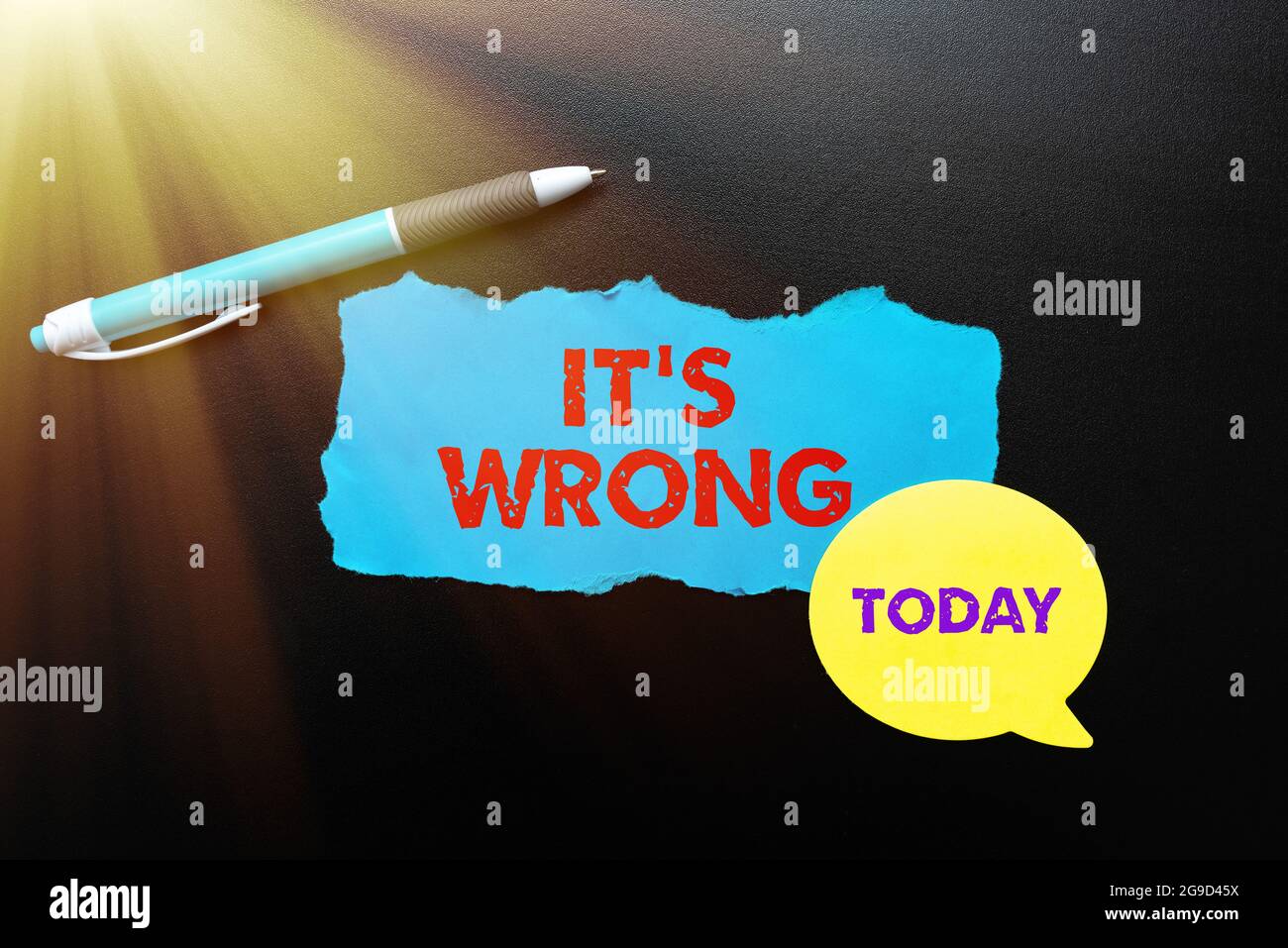 Conceptual display Its Wrong. Conceptual photo the reaction of the ...