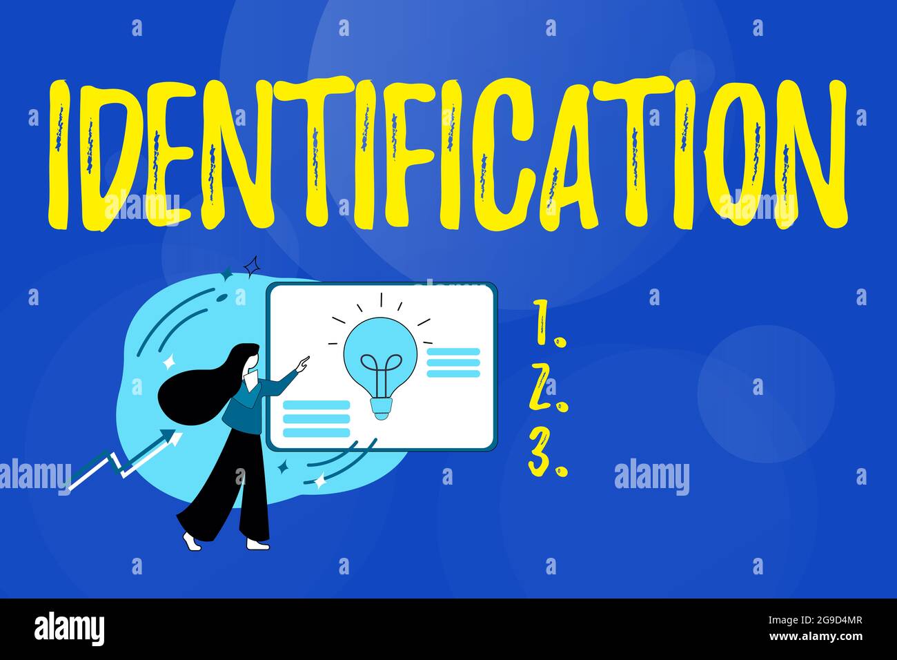 Text caption presenting Identification. Business showcase an action or ...