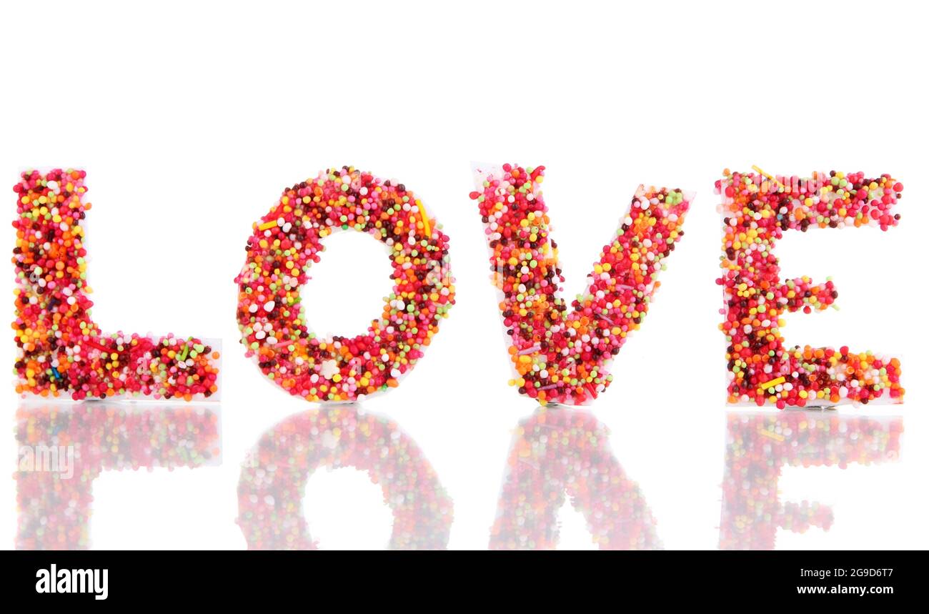 Word Love isolated on white Stock Photo - Alamy