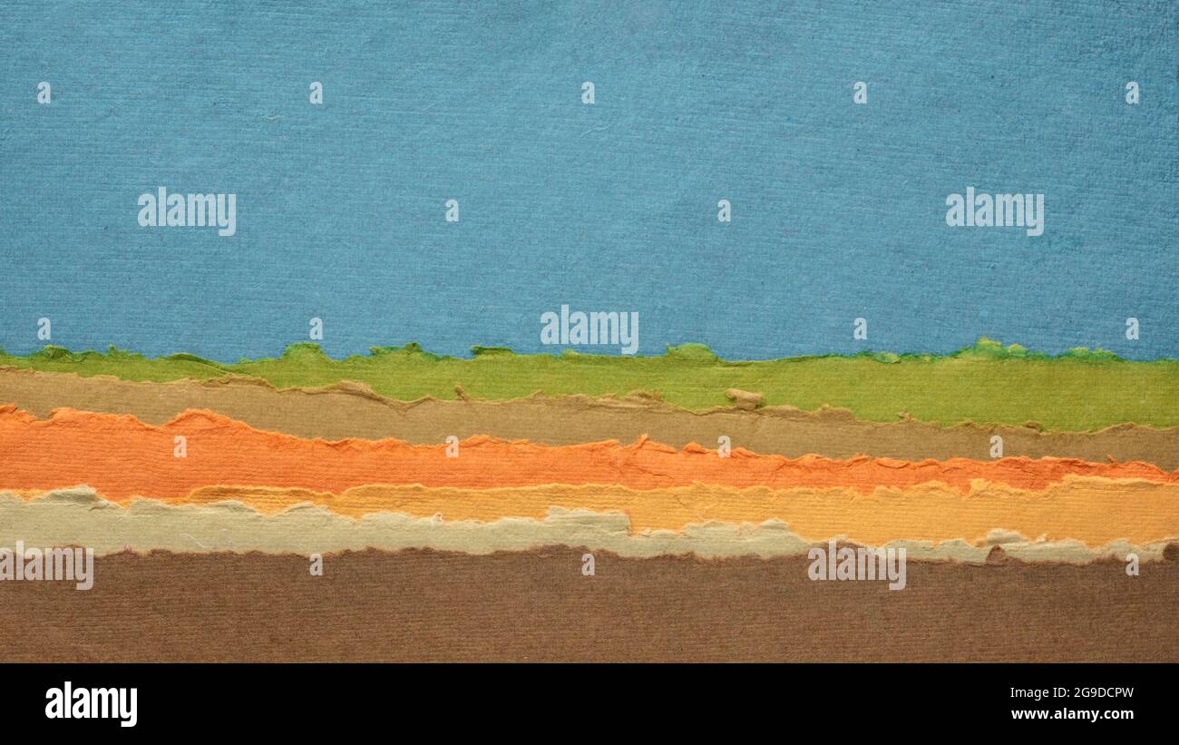 blue sky over hills abstract landscape - a collection of colorful ...