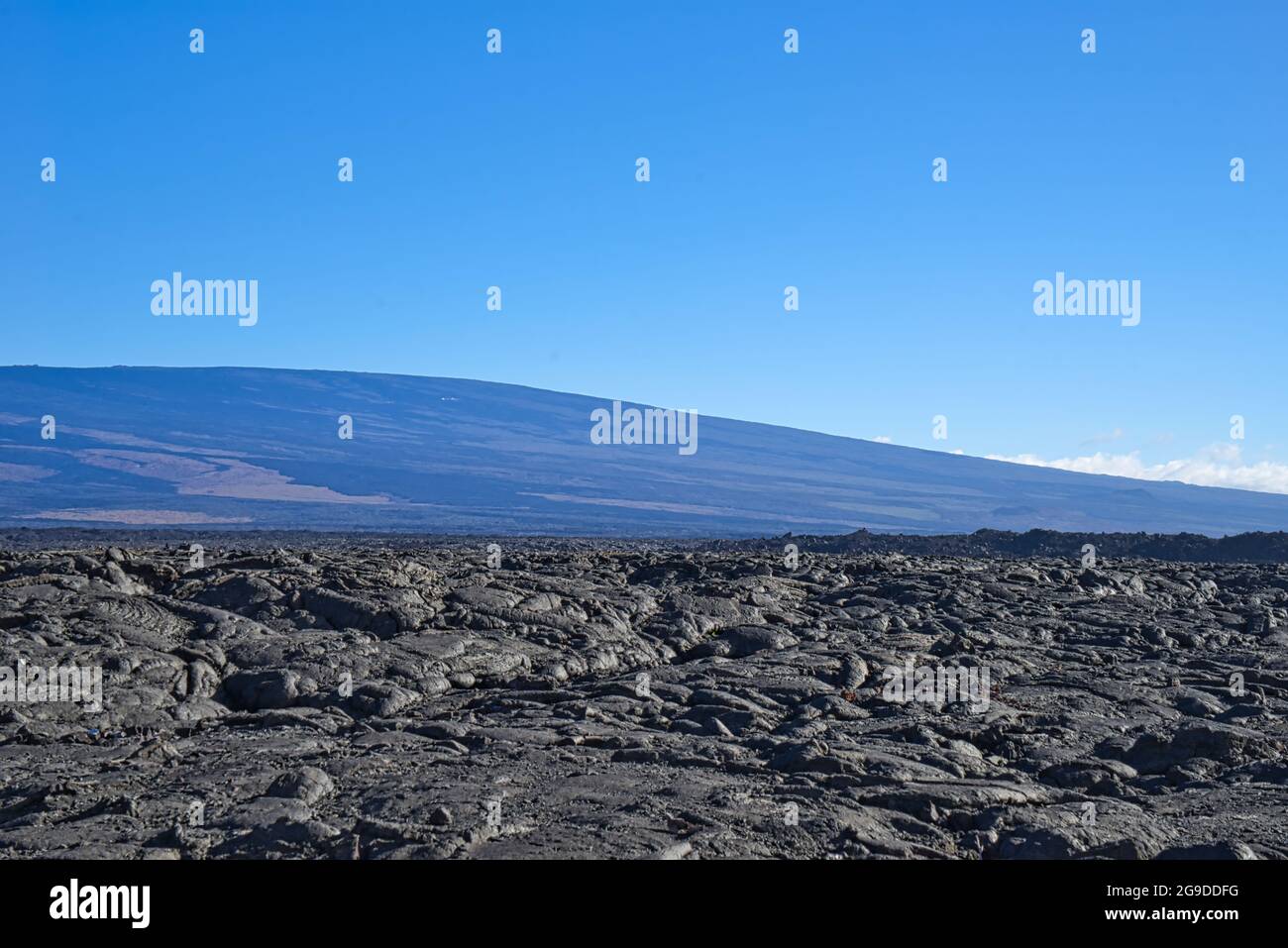 A large area of black volcanic lava geology. Located on the Big Island ...