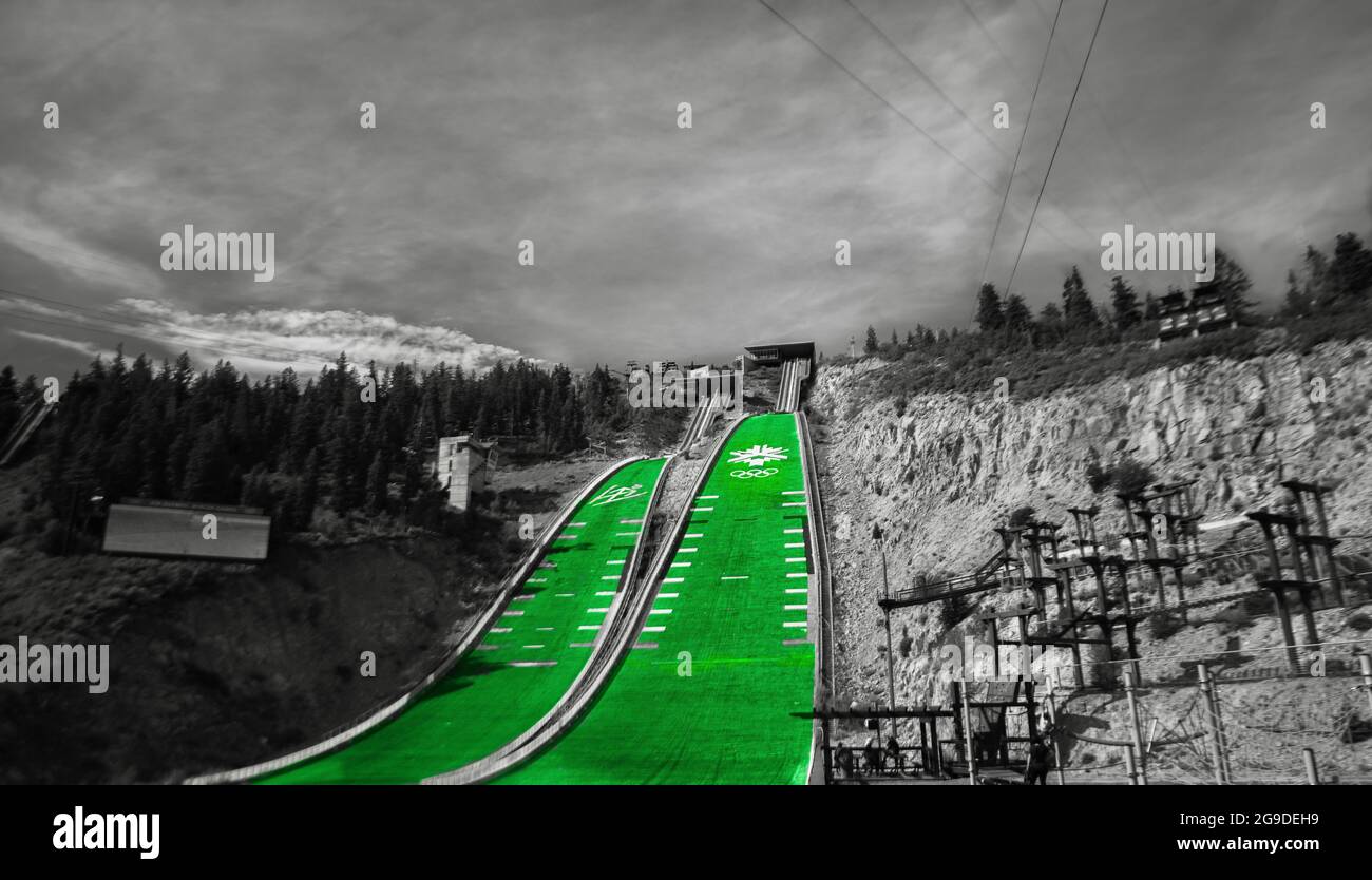 Olympic ski jump landscapes hi-res stock photography and images - Alamy