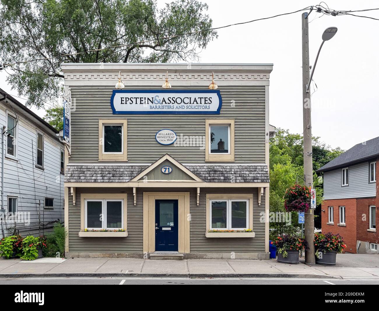 Colonial-style architecture building in the historic district of ...