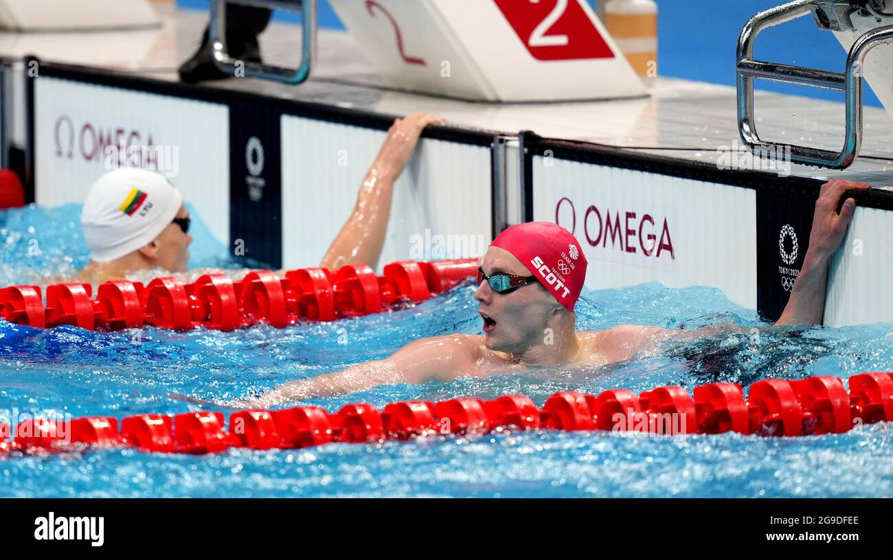 Great Britain's Duncan Scott after the Men's 200m Freestyle second semi ...