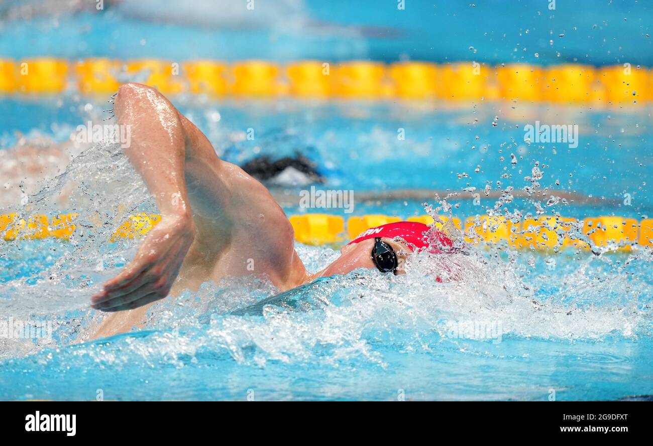 Great Britain's Tom Dean in action during the Men's 200m Freestyle ...