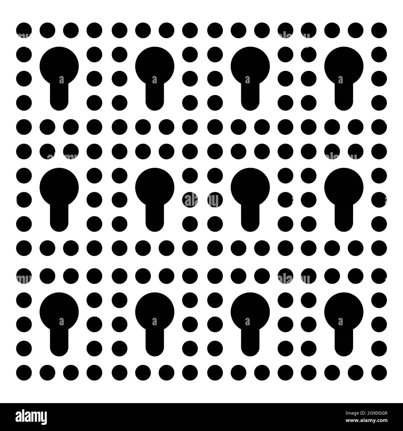 Peg board with curly holes. White peg board perforated texture ...