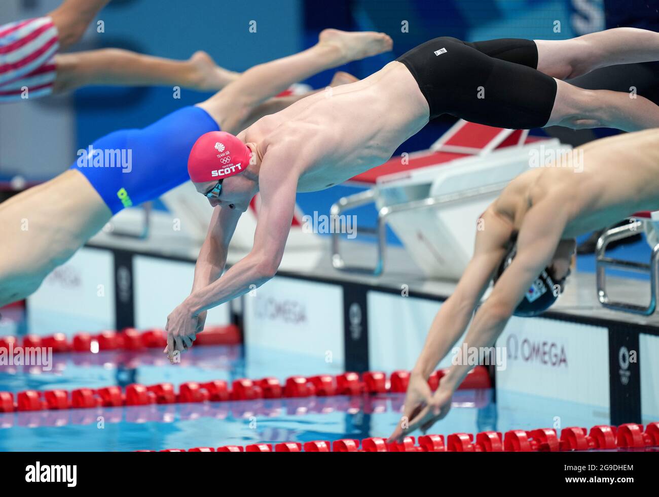 Great Britain's Duncan Scott in action during the Men's 200m Freestyle ...