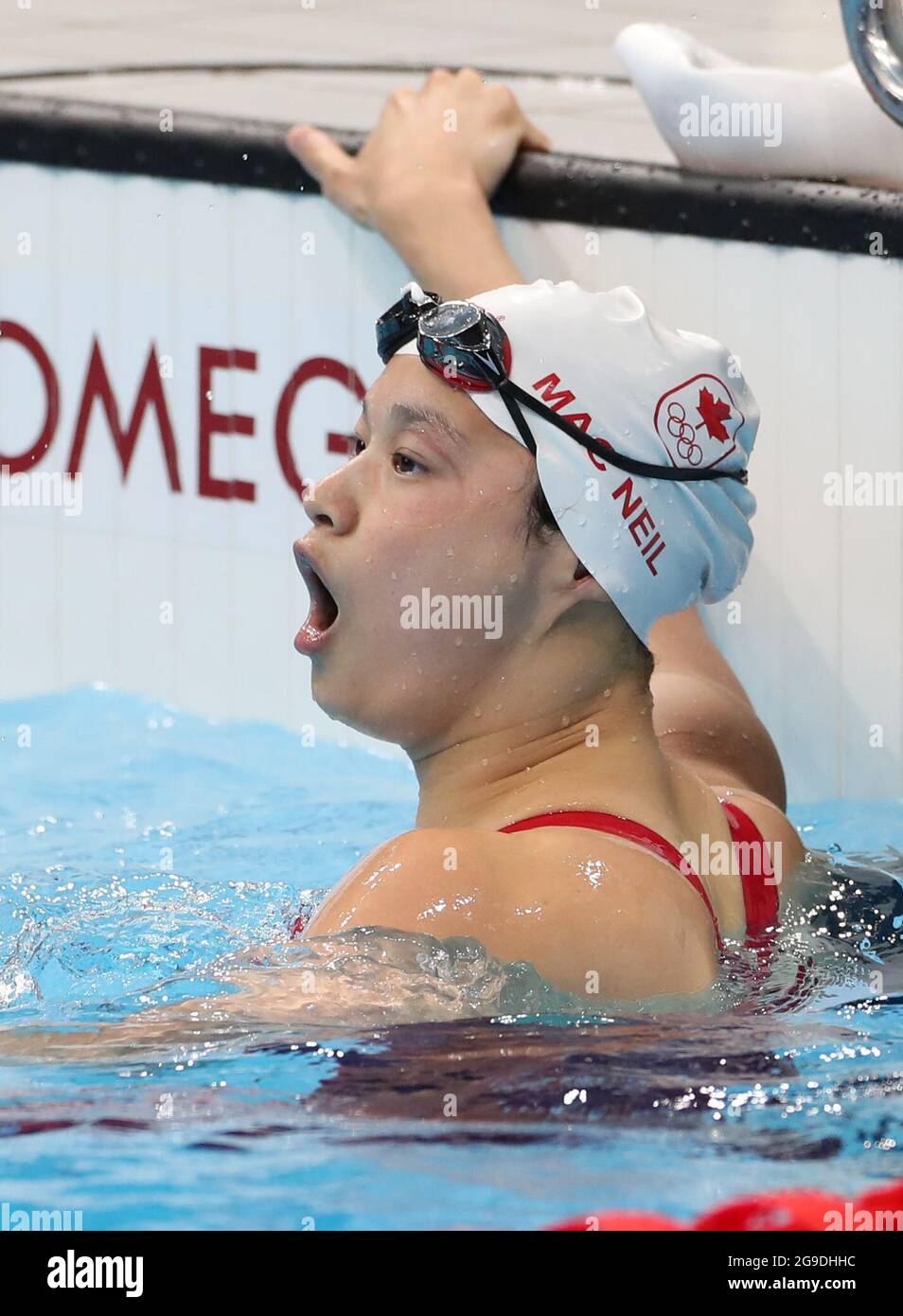 Tokyo, Japan. 26th July, 2021. Margaret MacNeil of Canada reacts after ...