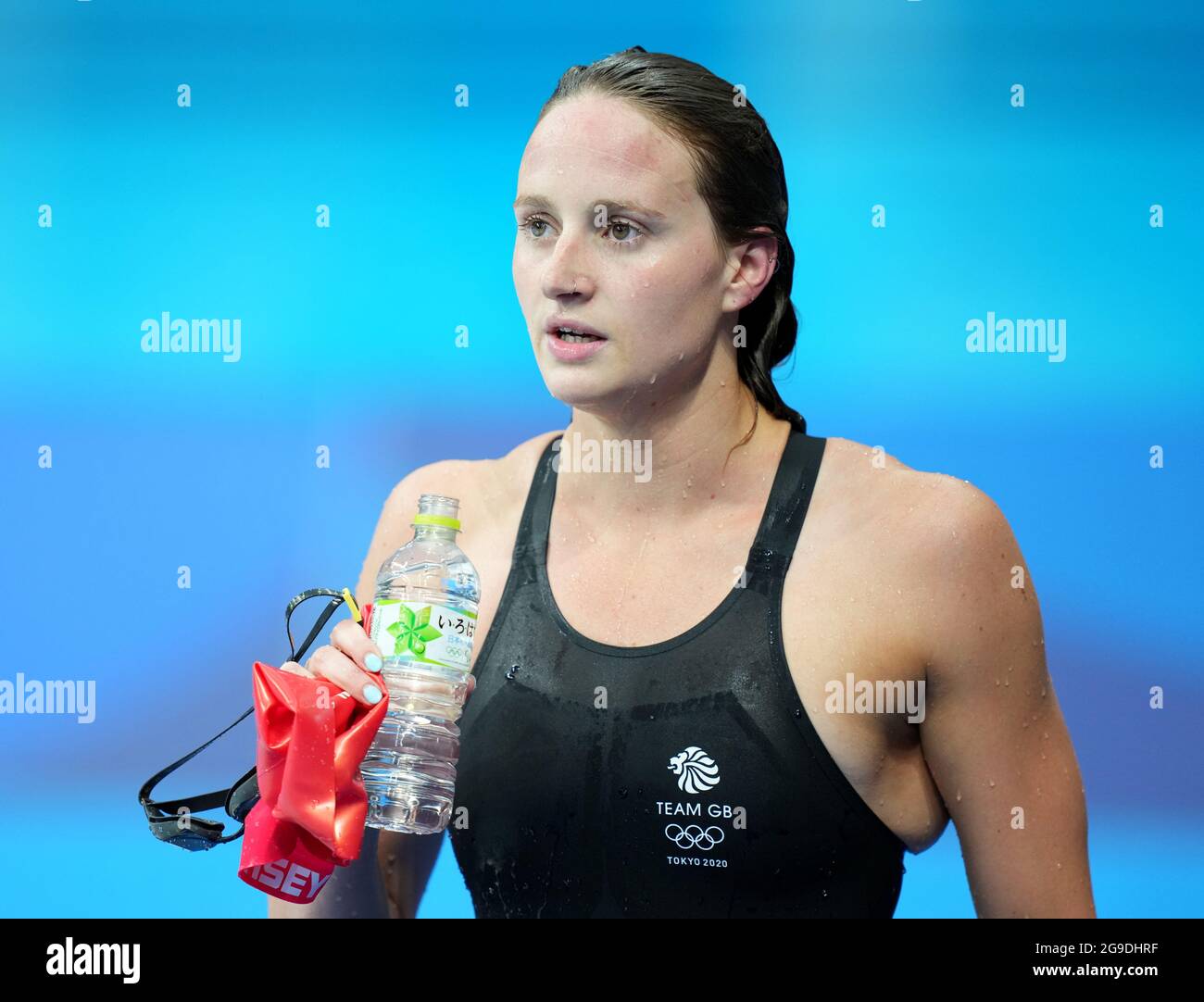 Great Britain's Sarah Vasey after the Women's 100m Breaststroke second semi final at the Tokyo ...