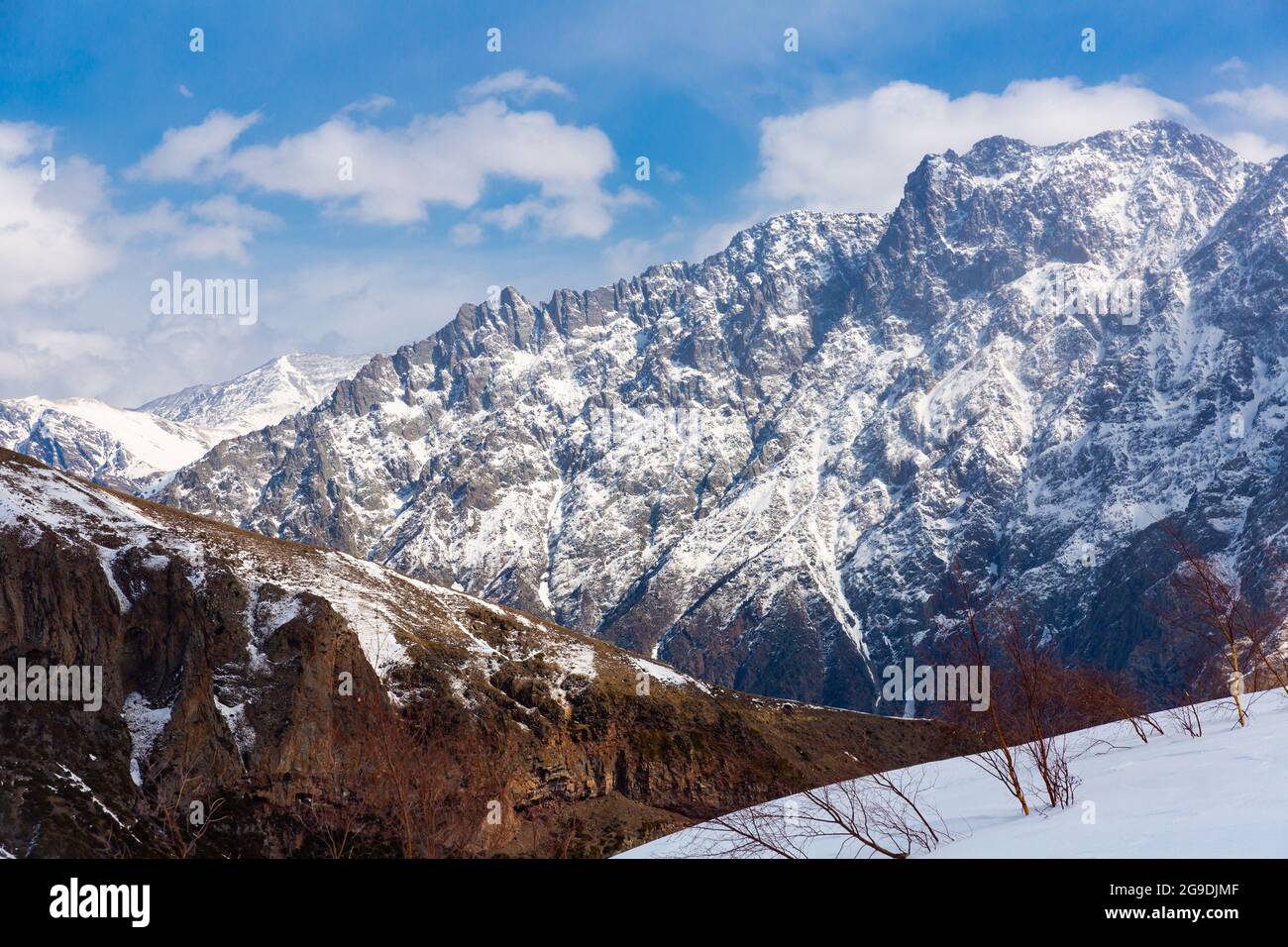View of Greater Caucasus mountains in Georgia Stock Photo - Alamy