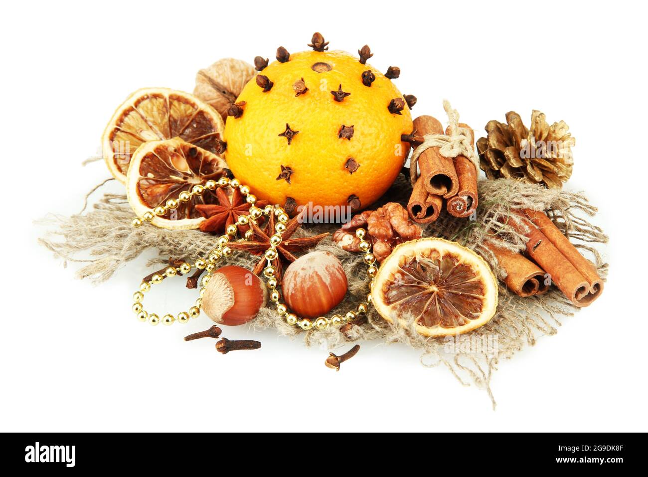 composition of christmas spices, isolated on white Stock Photo - Alamy