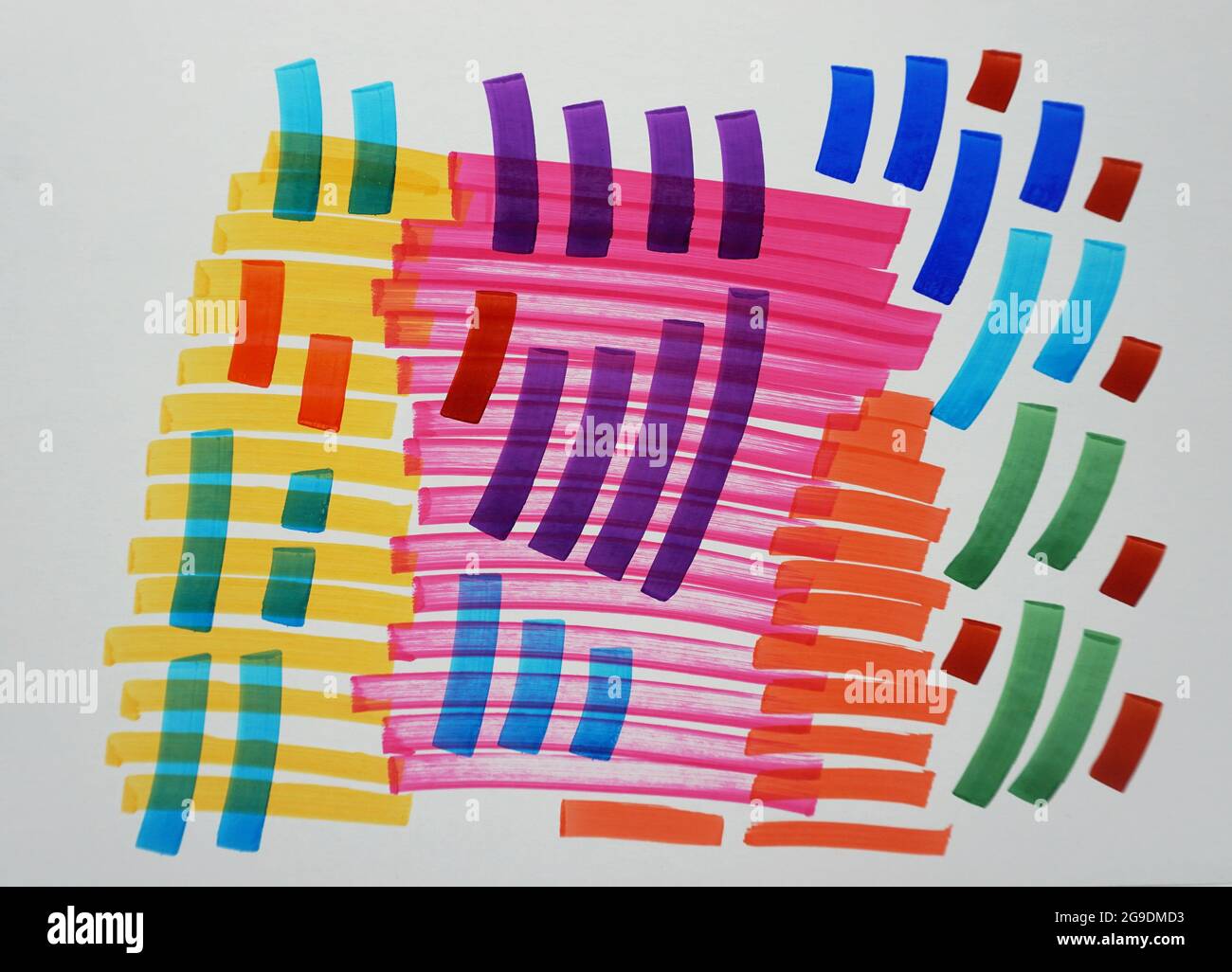 Practice drawing colored lines with Copic marker , curves, straight ...