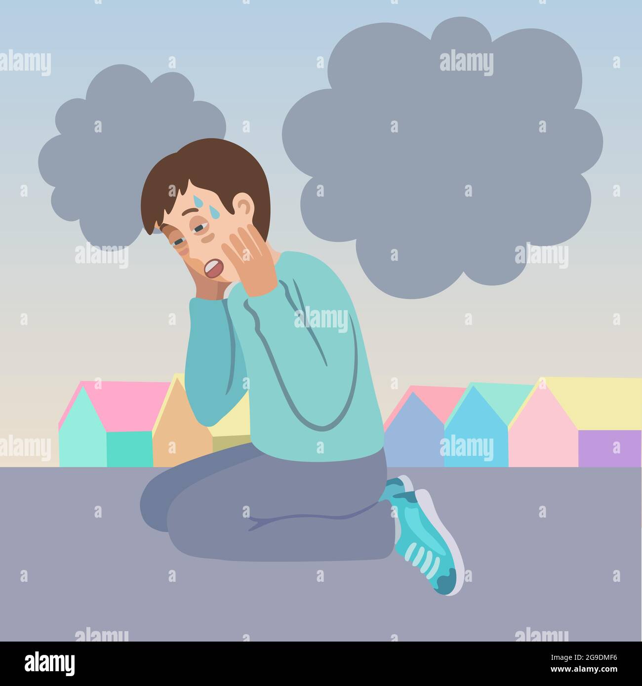 Agoraphobia fear Stock Vector Images - Alamy