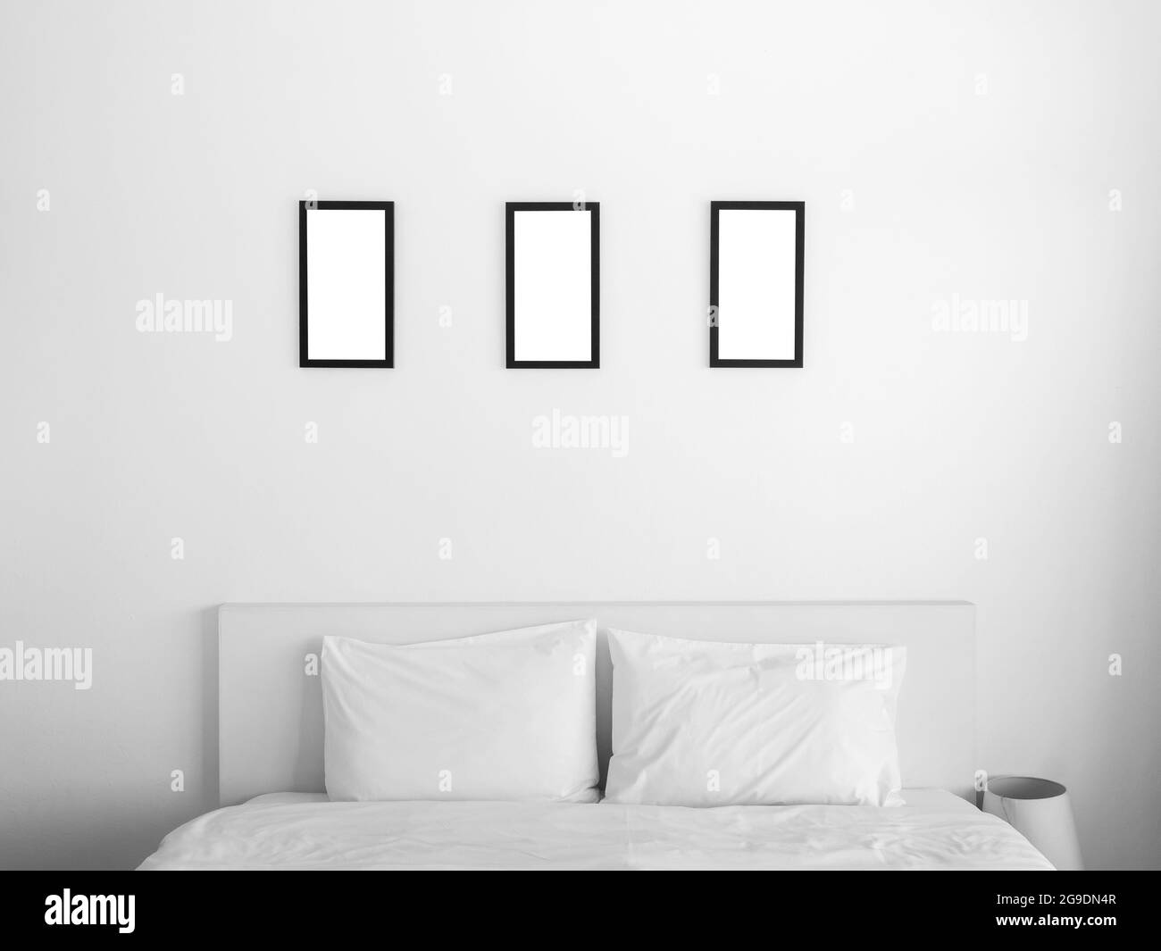 Poster square frames mockup Black and White Stock Photos & Images - Alamy