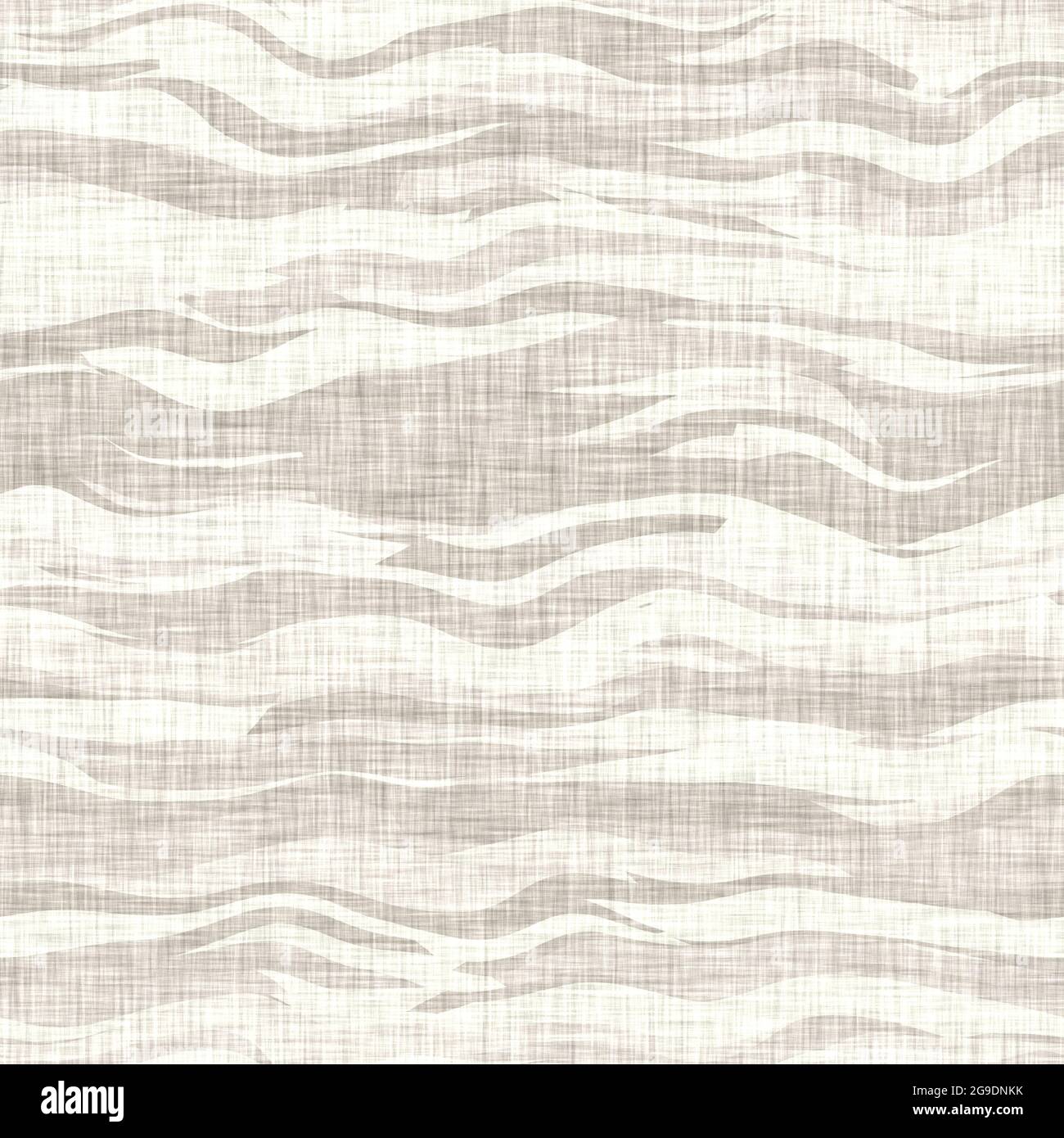 Linen texture background with wavy broken stripe. Organic irregular ...