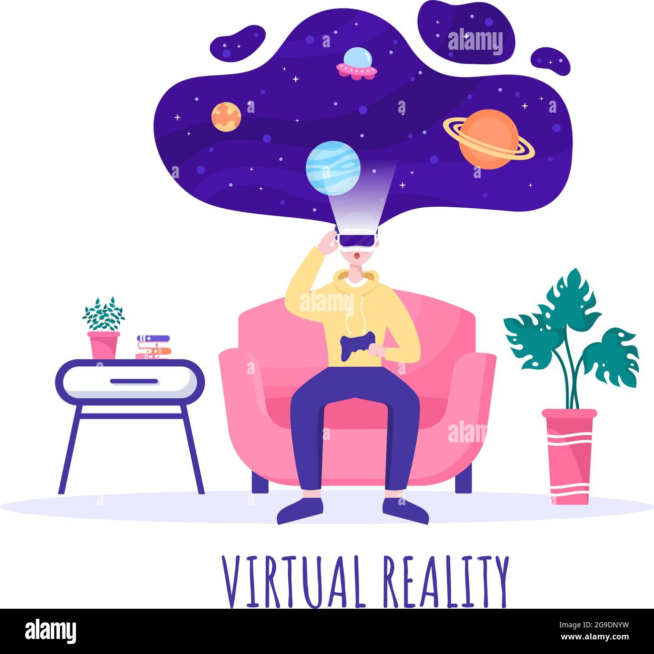 VR Glasses With Game Equipment Simulations Of Travels Through The ...