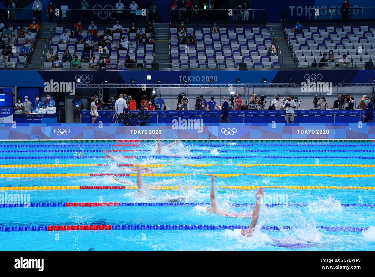 A general view of the Women's 100m Backstroke second semi final at the ...
