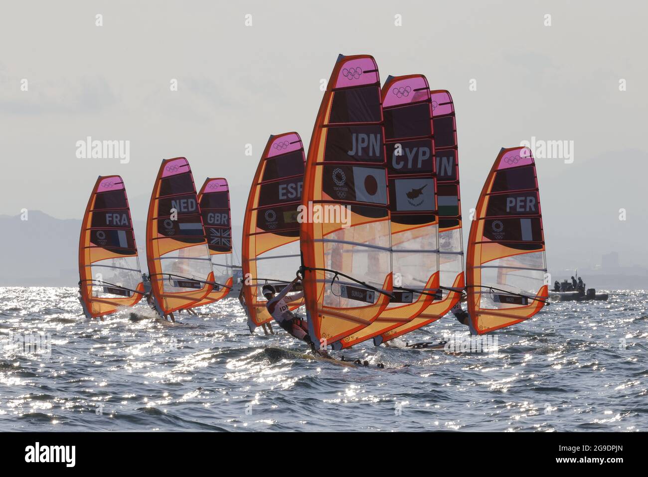 Kanagawa, Japan. 25th July, 2021. General view Sailing : Women's RS:X ...