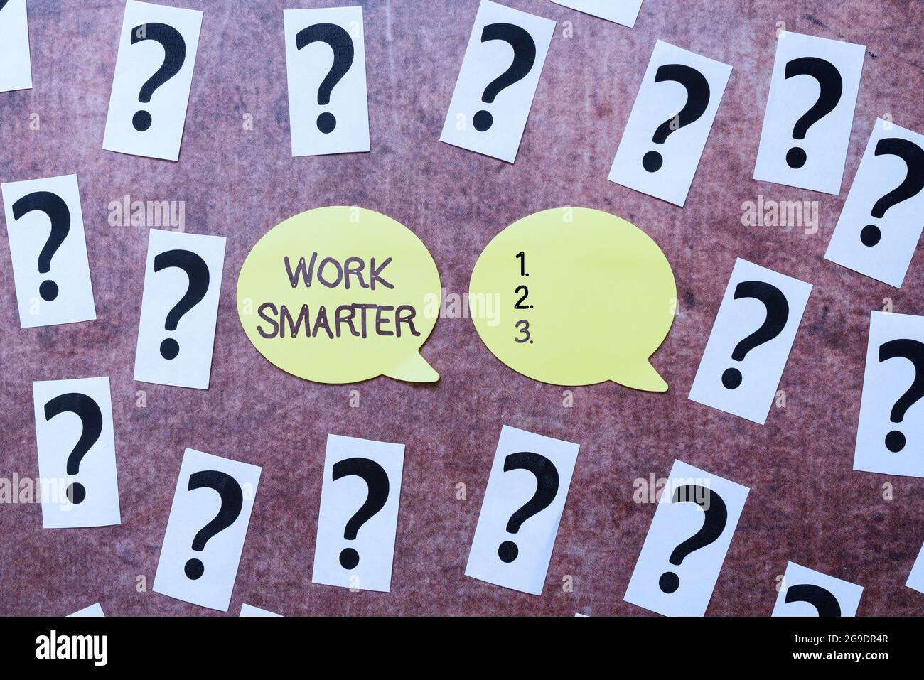 Hand writing sign Work Smarter. Word for Efficiency Be clever in your ...